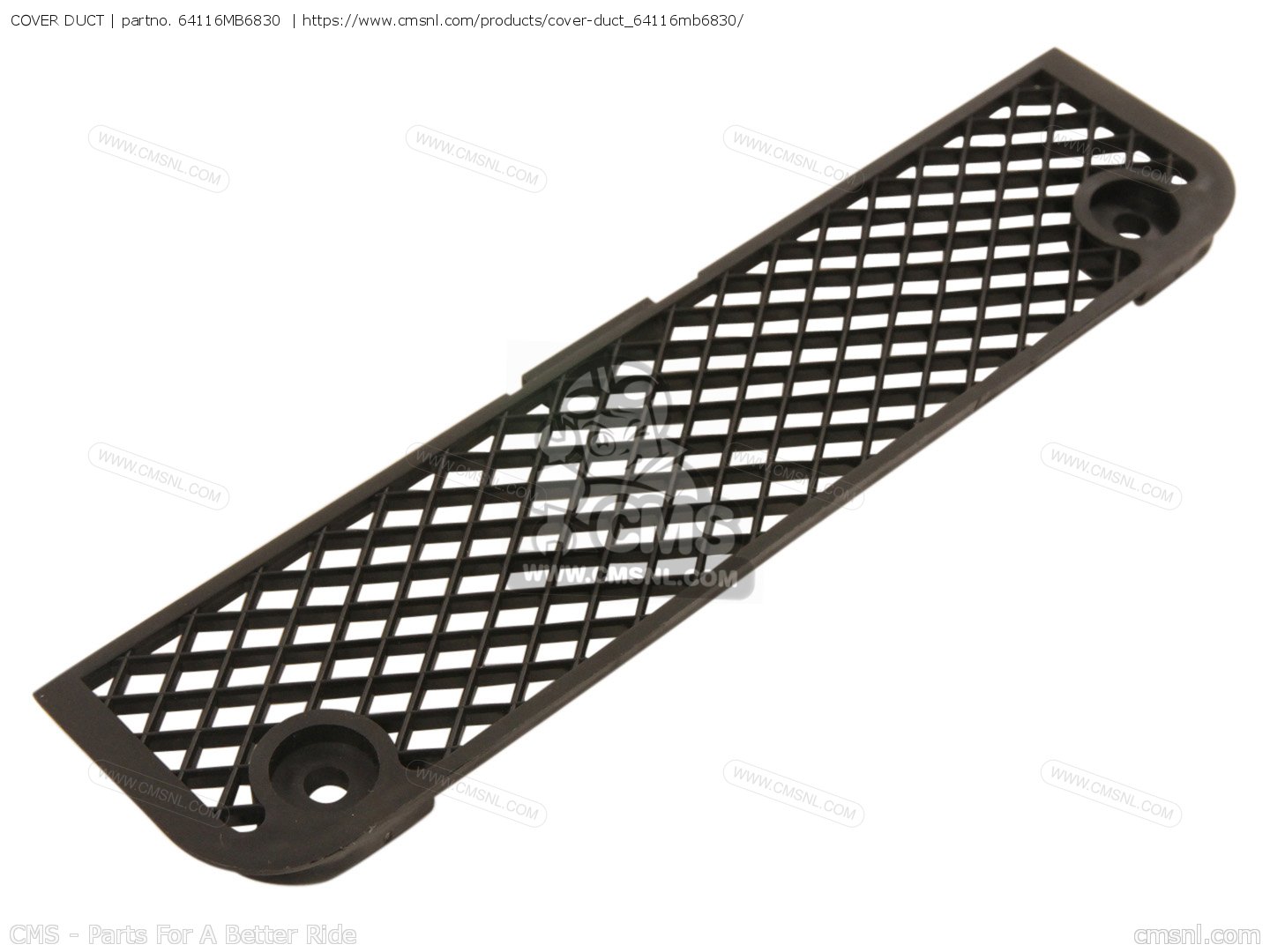 64116MB6830: COVER DUCT Honda - buy the 64116-MB6-830 at CMSNL