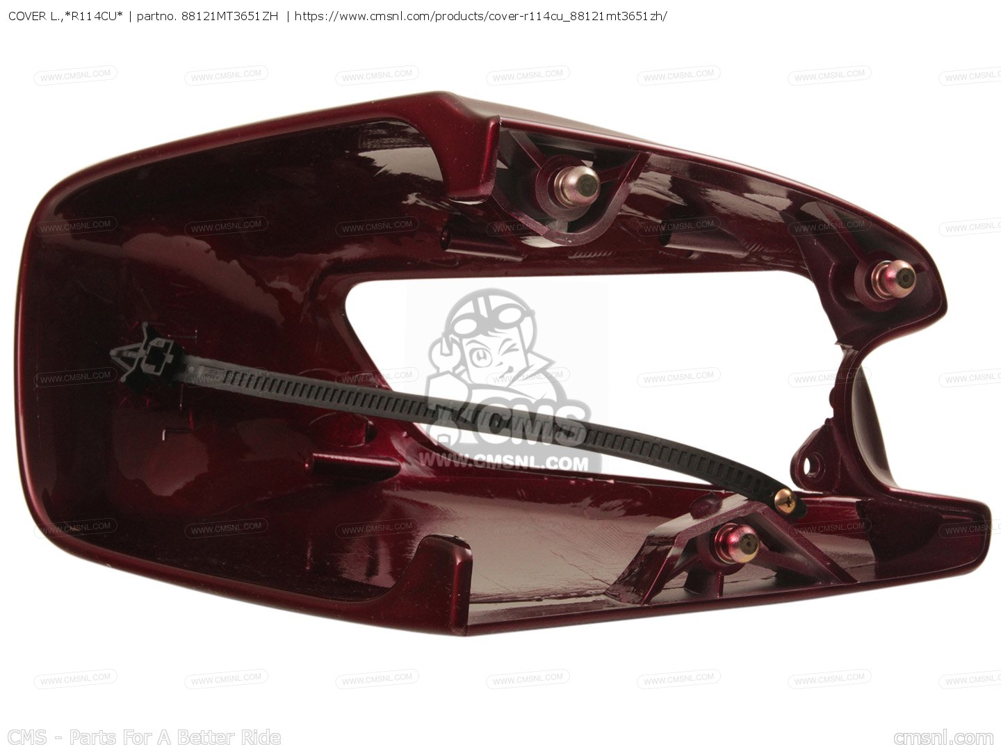 88121MT3651ZH: Cover L.,*r114cu* Honda - buy the 88121-MT3-651ZH at CMSNL