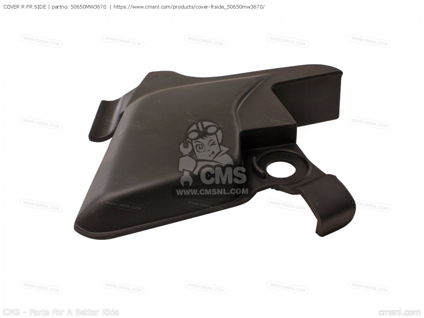 50650MW3670: COVER R FR.SIDE Honda - buy the 50650-MW3-670 at CMSNL