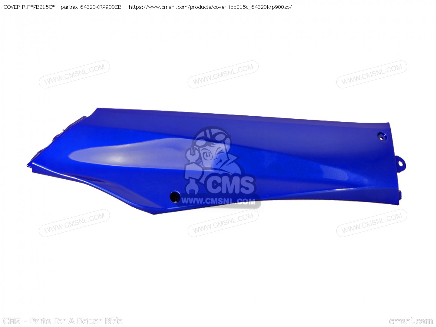 64320KRP900ZB: COVER R,F*PB215C* Honda - buy the 64320-KRP-900ZB at CMSNL