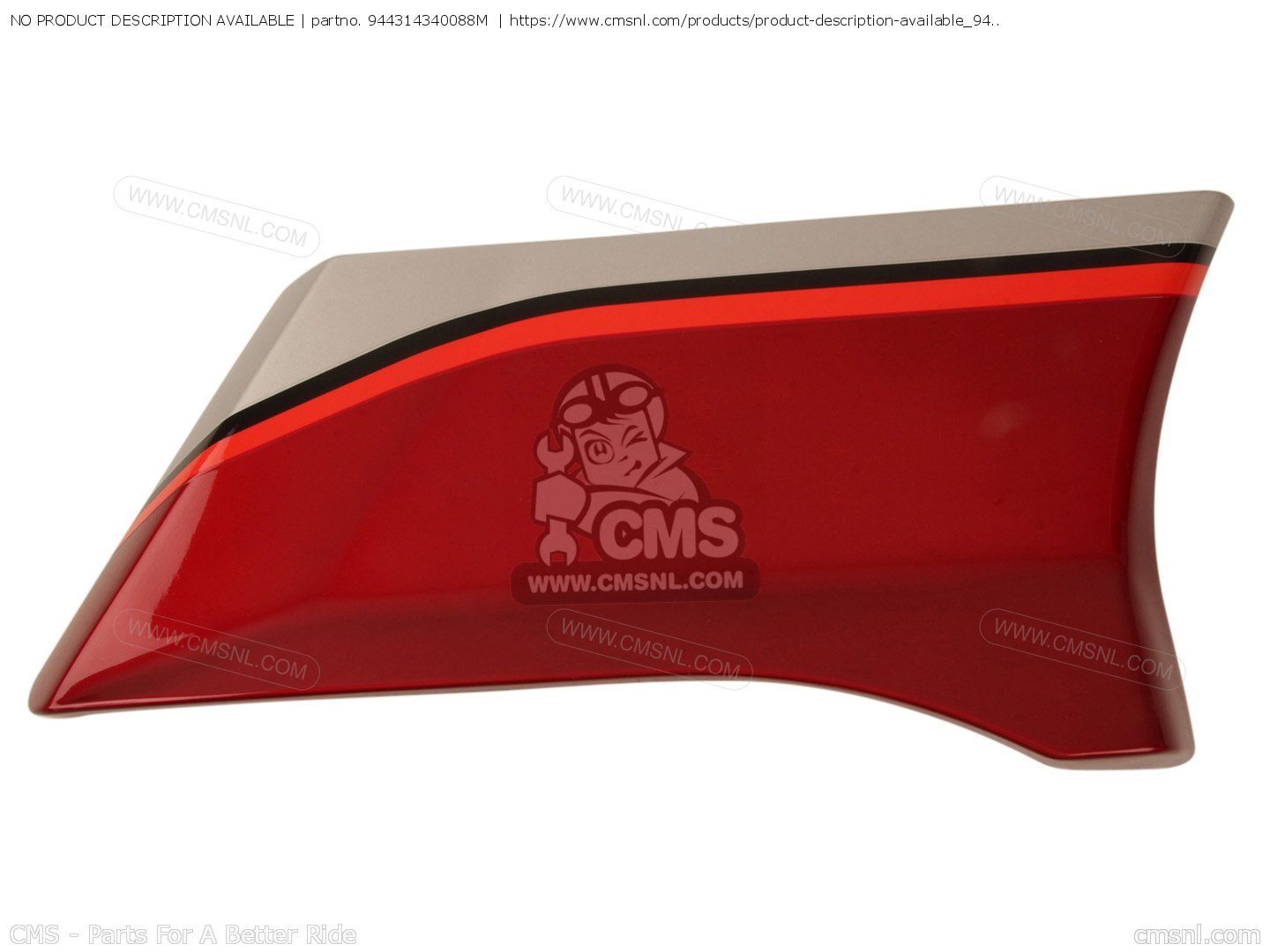 944314340088M: COVER, RH Suzuki - buy the 94431-43400-88M at CMSNL