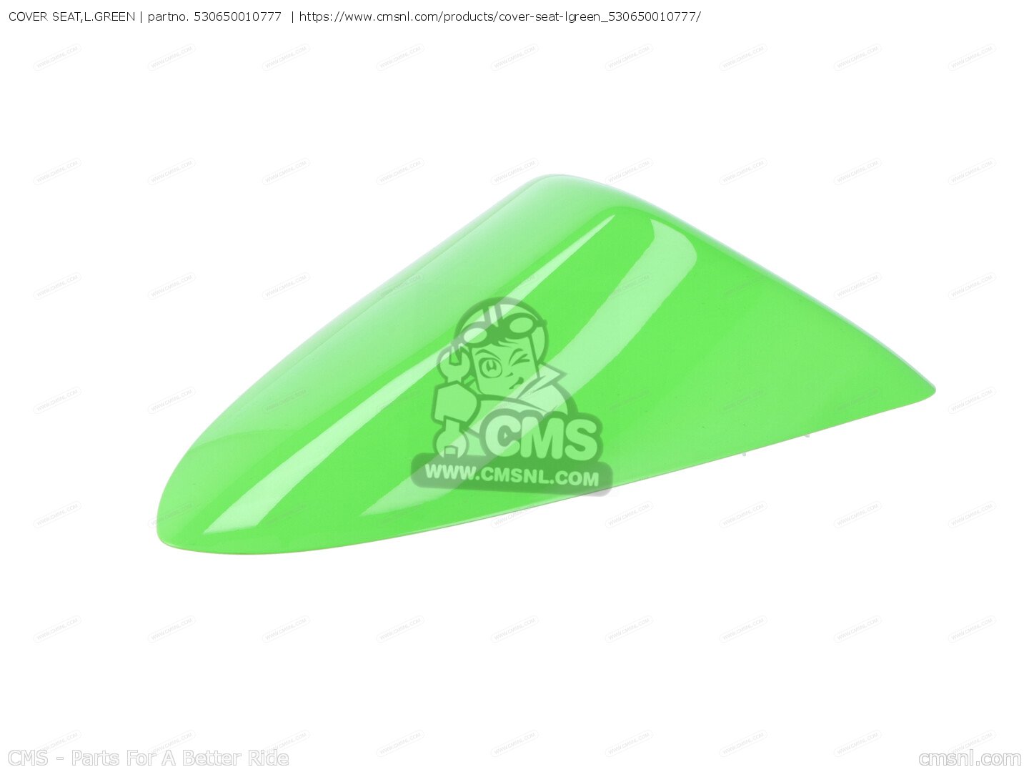 530650010777: Cover Seat,l.green Kawasaki - buy the 53065-0010-777 at CMSNL