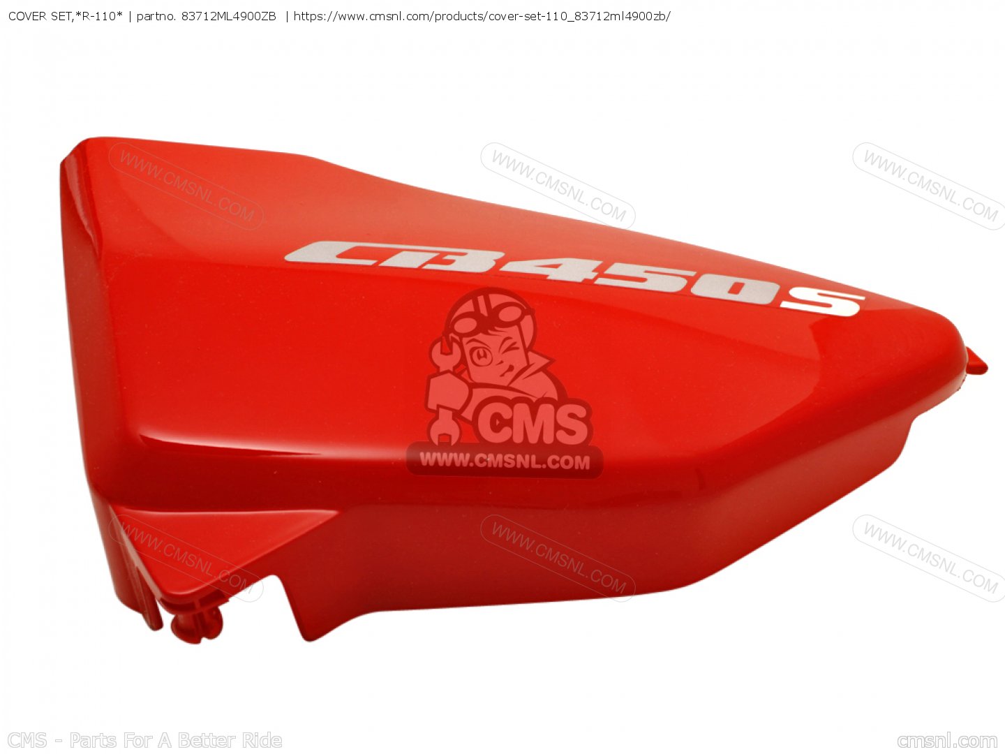 83712ML4900ZB: Cover Set,*r-110* Honda - buy the 83712-ML4-900ZB at CMSNL
