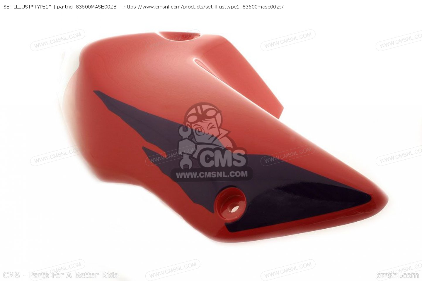 83600MASE00ZB: COVER SET, R. SIDE ( Honda - buy the 83600-MAS-E00ZB at ...