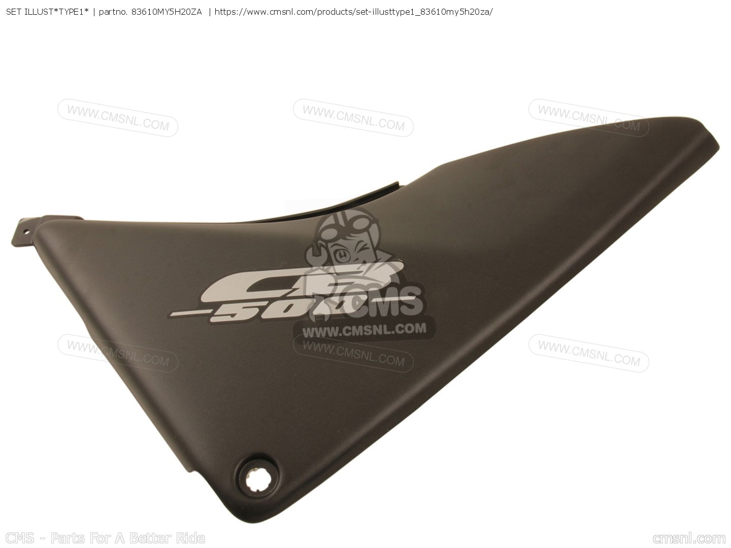 83610MY5H20ZA: COVER SET, R. SIDE ( Honda - buy the 83610-MY5-H20ZA at ...