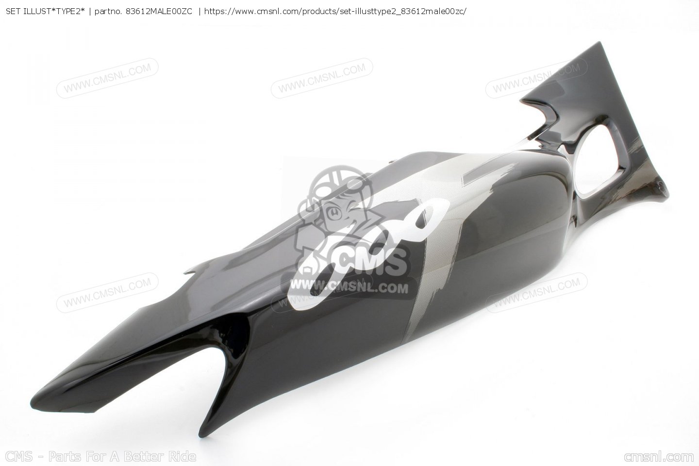 83612MALE00ZC: COVER SET, R. SIDE ( Honda - buy the 83612-MAL-E00ZC at ...