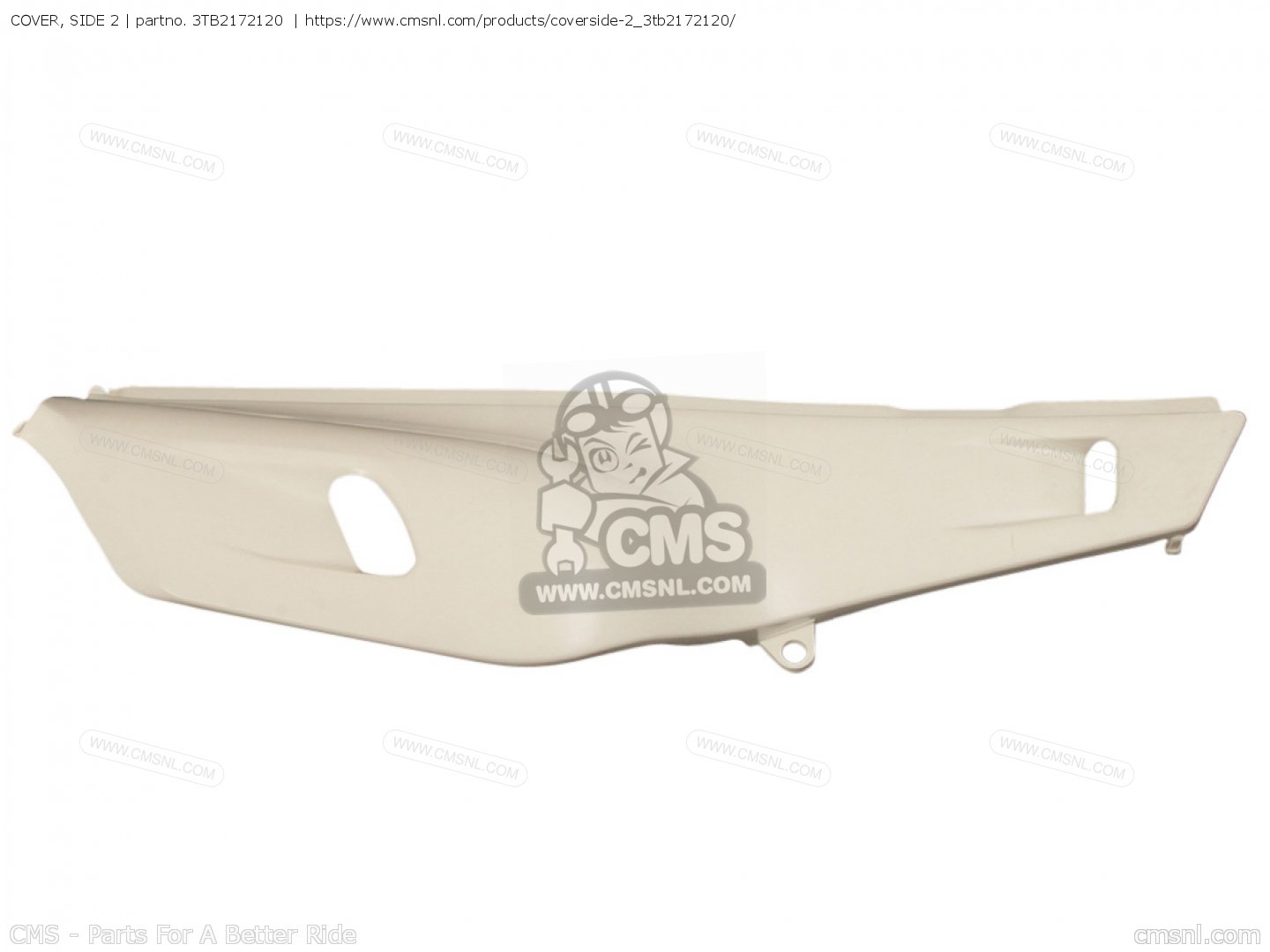 3TB2172120: COVER, SIDE 2 Yamaha - buy the 3TB-21721-20-00 at CMSNL