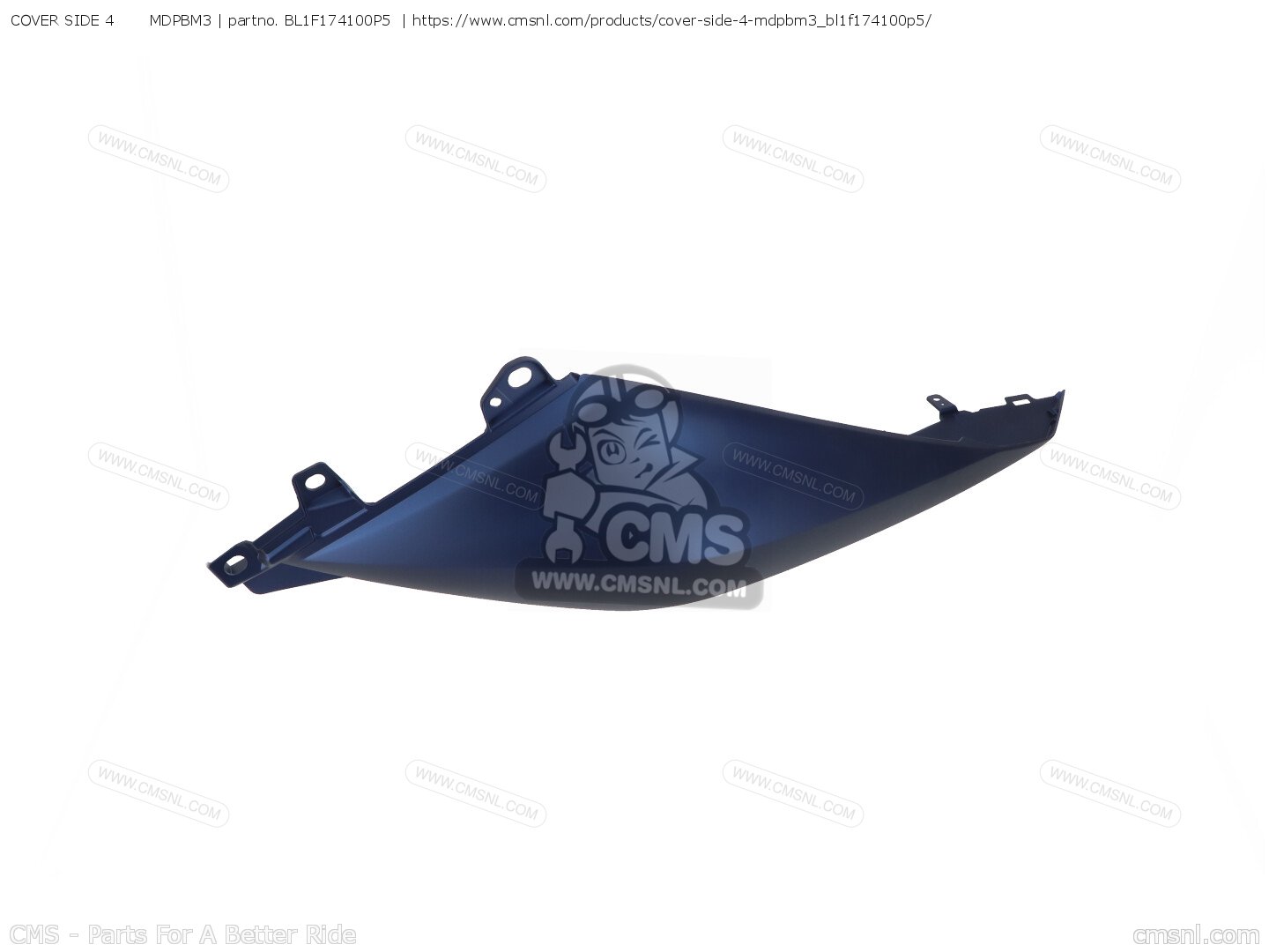 BL1F174100P5: COVER SIDE 4 MDPBM3 Yamaha - buy the BL1-F1741-00-P5 at CMSNL