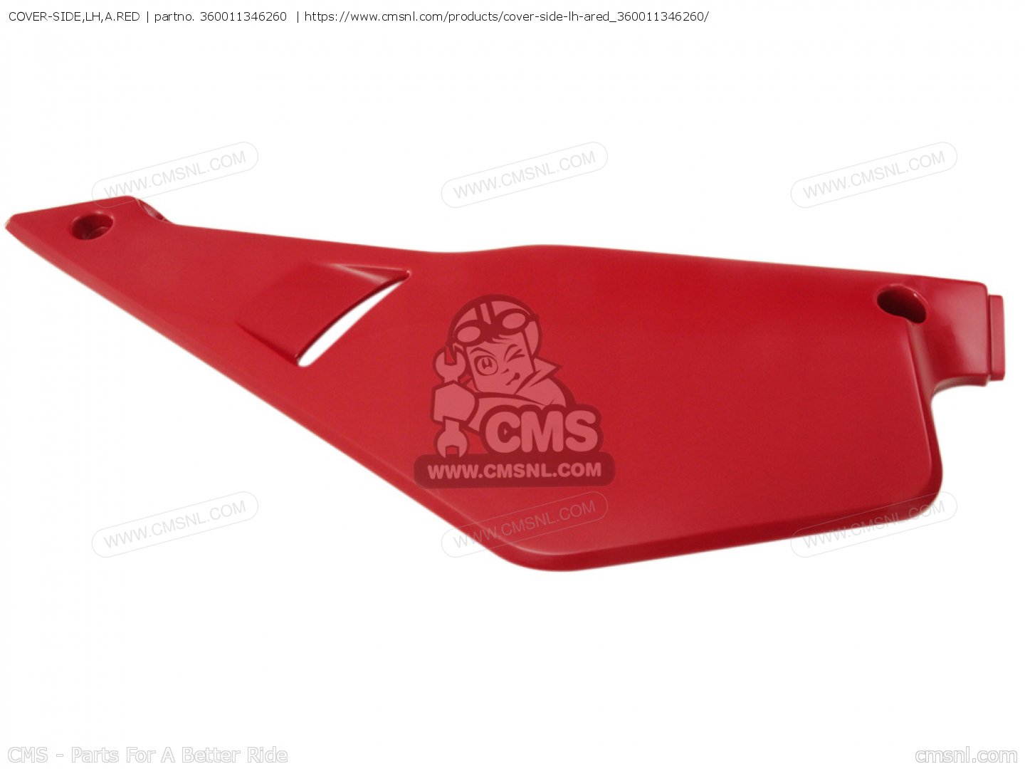 360011346260: Cover-side,lh,a.red Kawasaki - buy the 36001-1346-260 at ...
