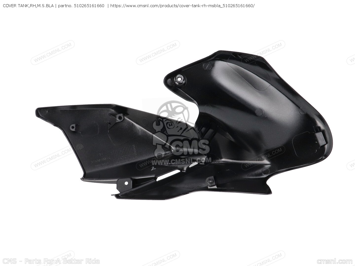 510265161660: COVER TANK,RH,M.S.BLA Kawasaki - buy the 510265161660 at ...