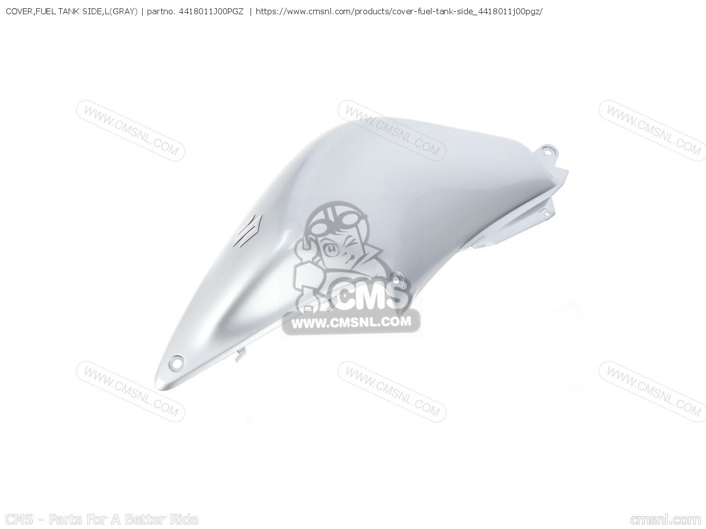 COVER,FUEL TANK SIDE,L(GRAY) for Suzuki - order at CMSNL