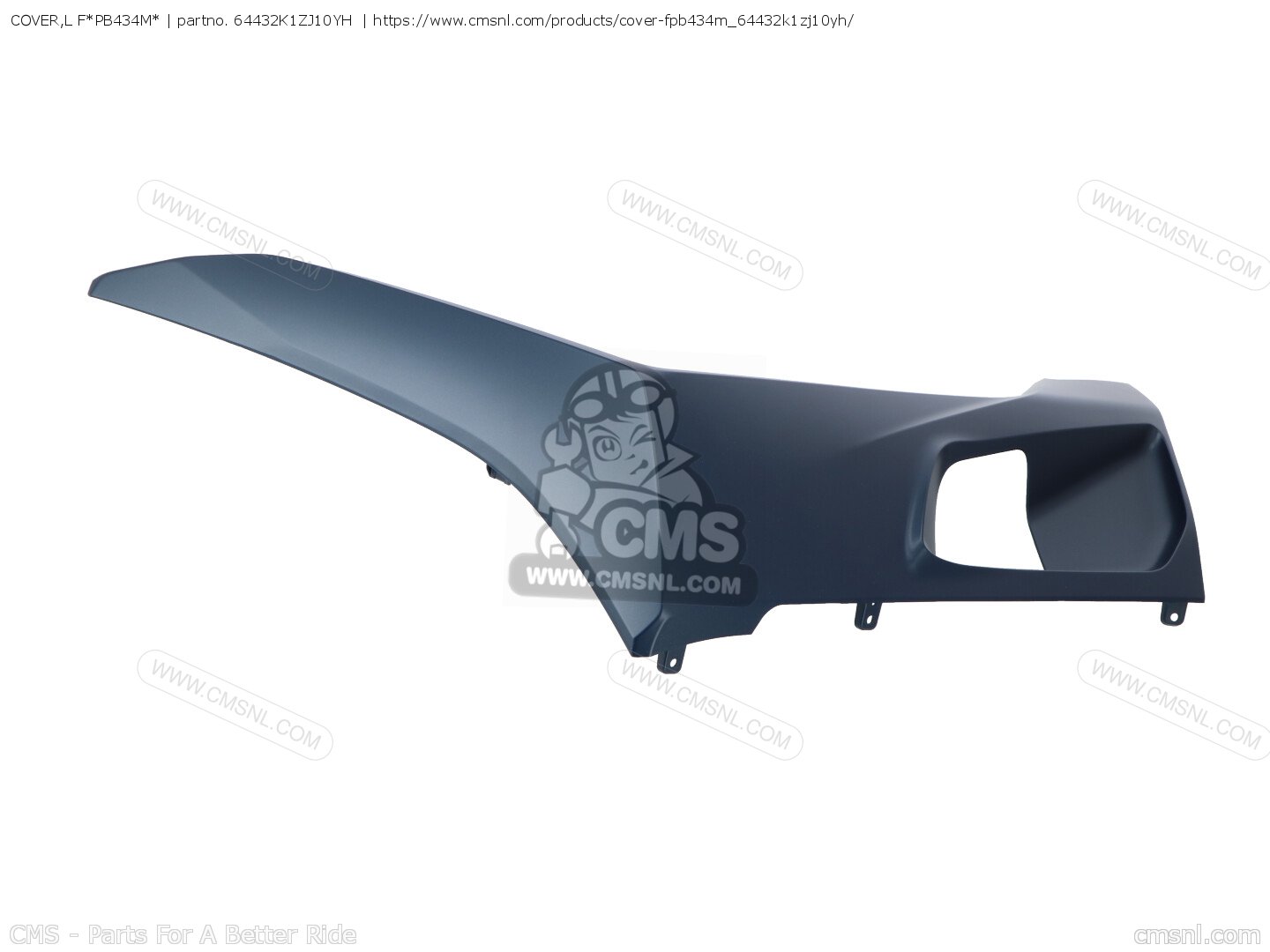 64432K1ZJ10YH: COVER,L F*PB434M* Honda - buy the 64432-K1Z-J10YH at CMSNL