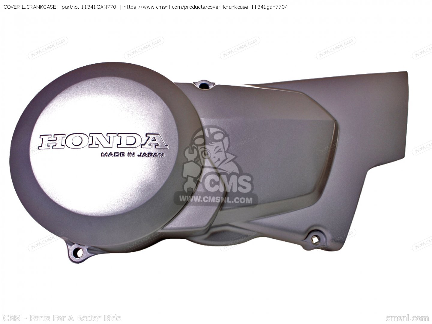 11341GAN770: COVER,L.CRANKCASE Honda - buy the 11341-GAN-770 at CMSNL