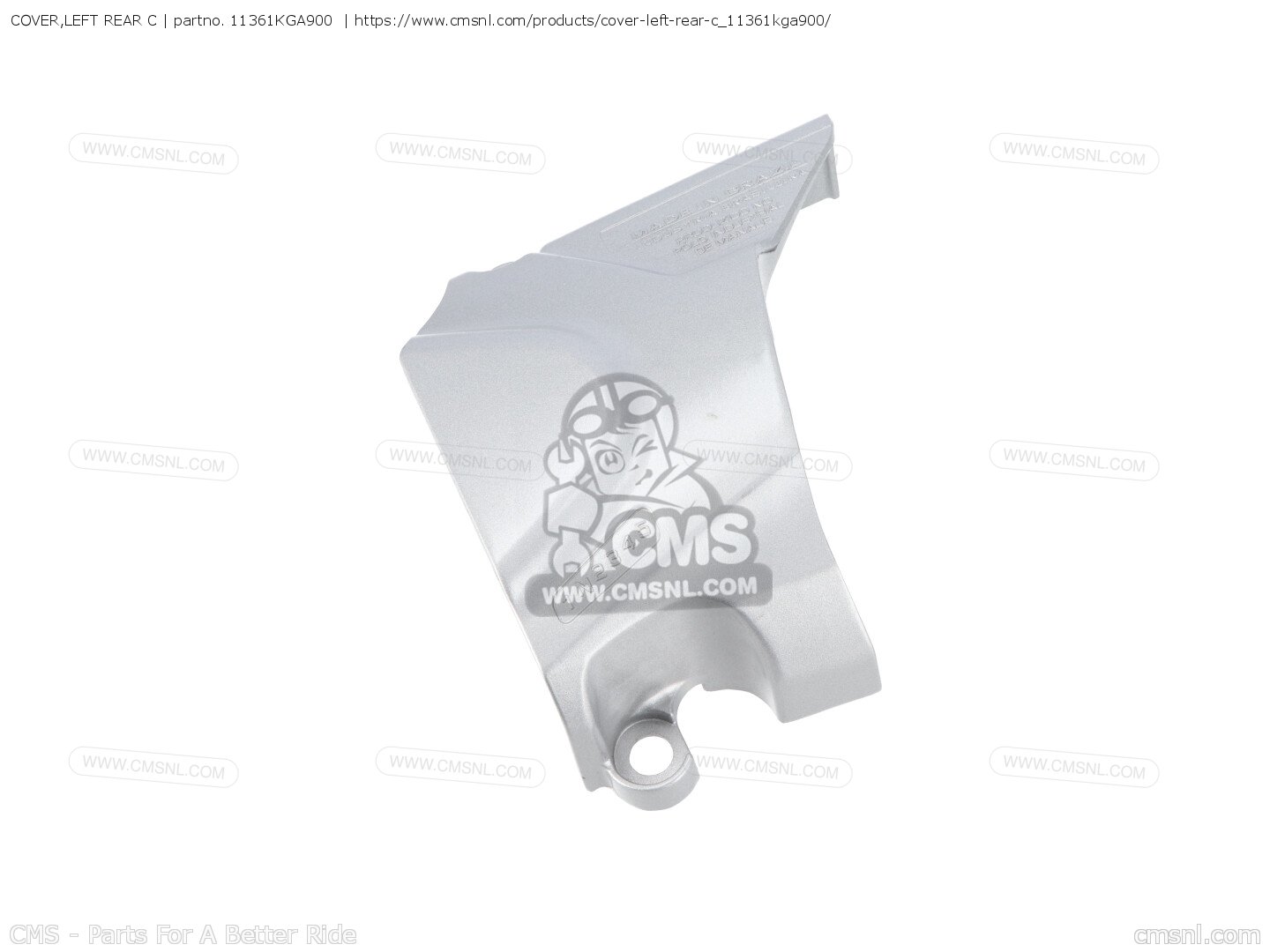 11361KGA900: COVER,LEFT REAR C Honda - buy the 11361-KGA-900 at CMSNL