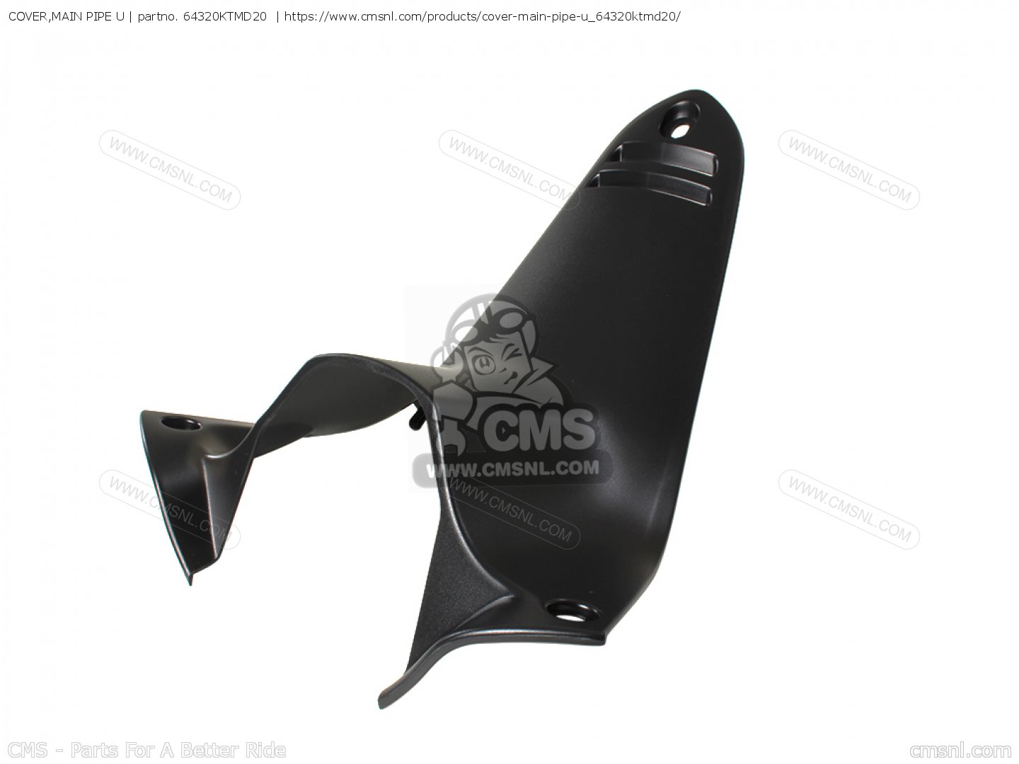 64320KTMD20: COVER,MAIN PIPE U Honda - buy the 64320-KTM-D20 at CMSNL