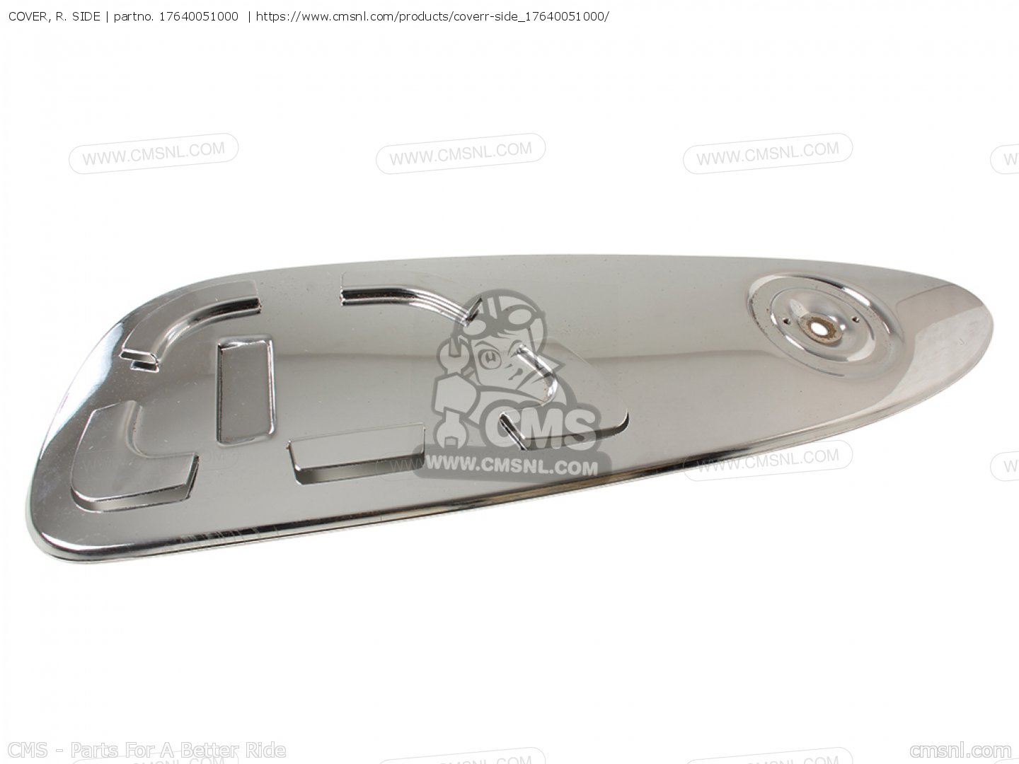 17640051000: Cover, R. Side Honda - buy the 17640-051-000 at CMSNL