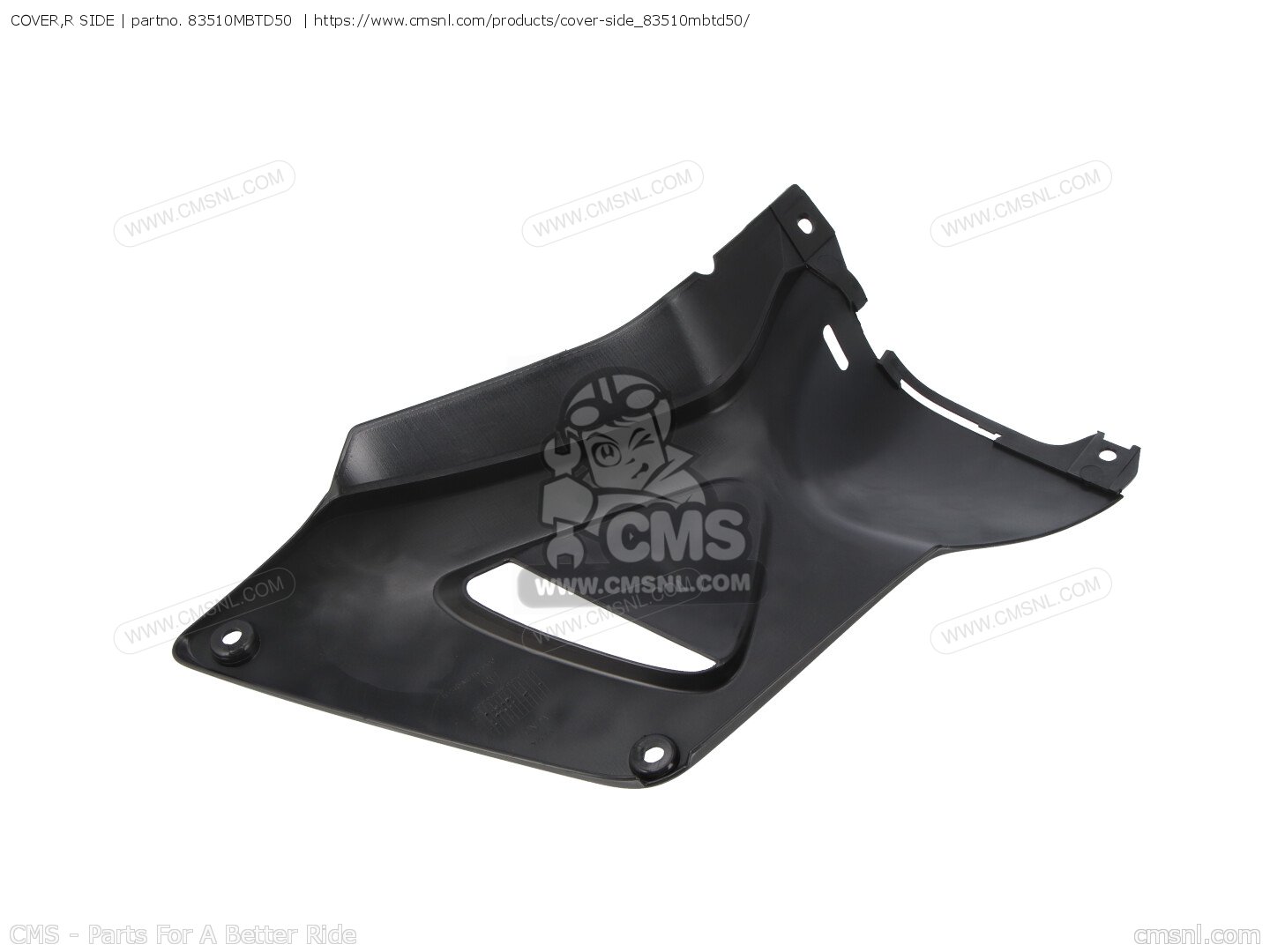 83510MBTD50: Cover,r Side Honda - buy the 83510-MBT-D50 at CMSNL