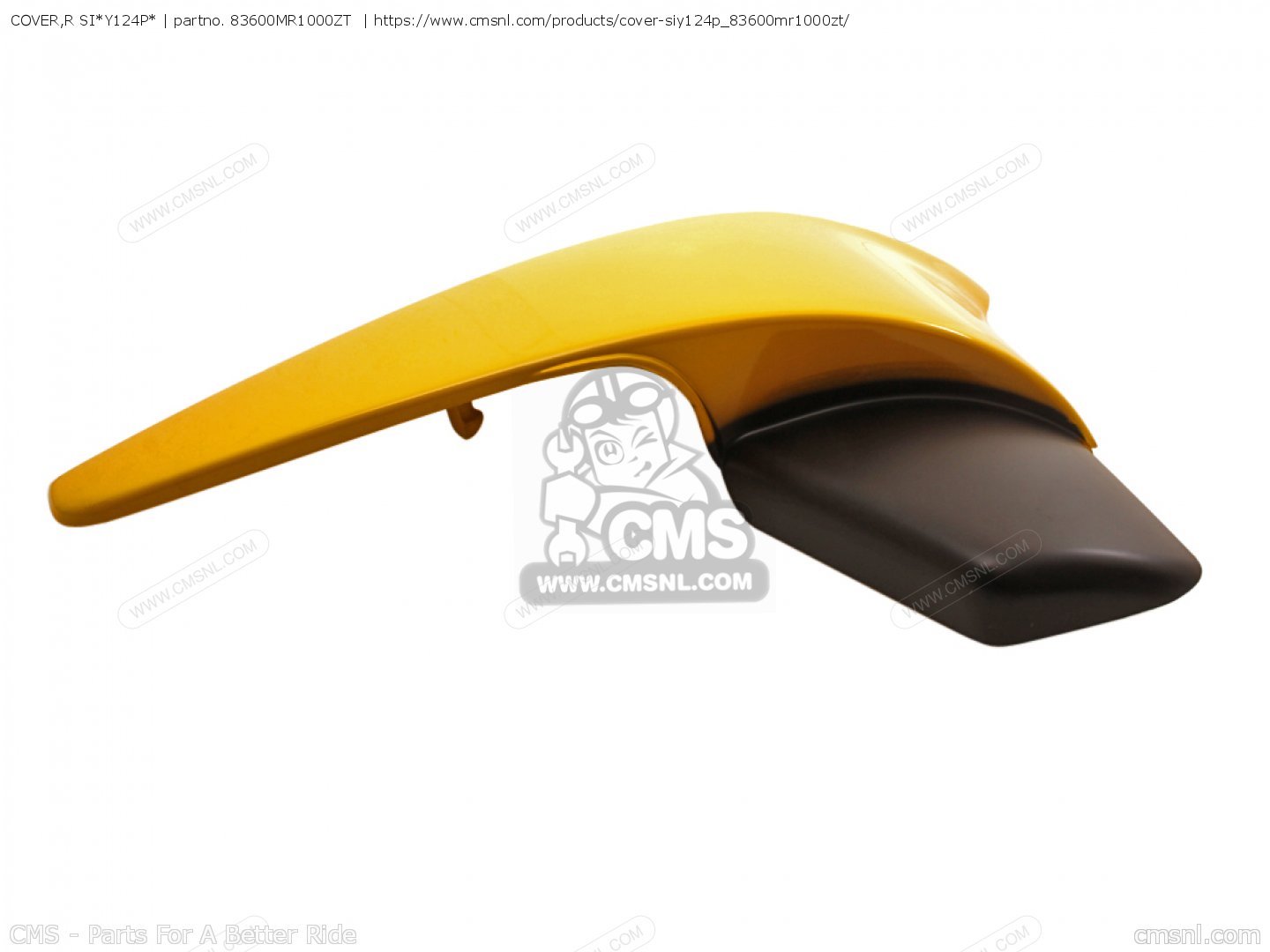 83600MR1000ZT: COVER,R SI*Y124P* Honda - buy the 83600-MR1-000ZT at CMSNL