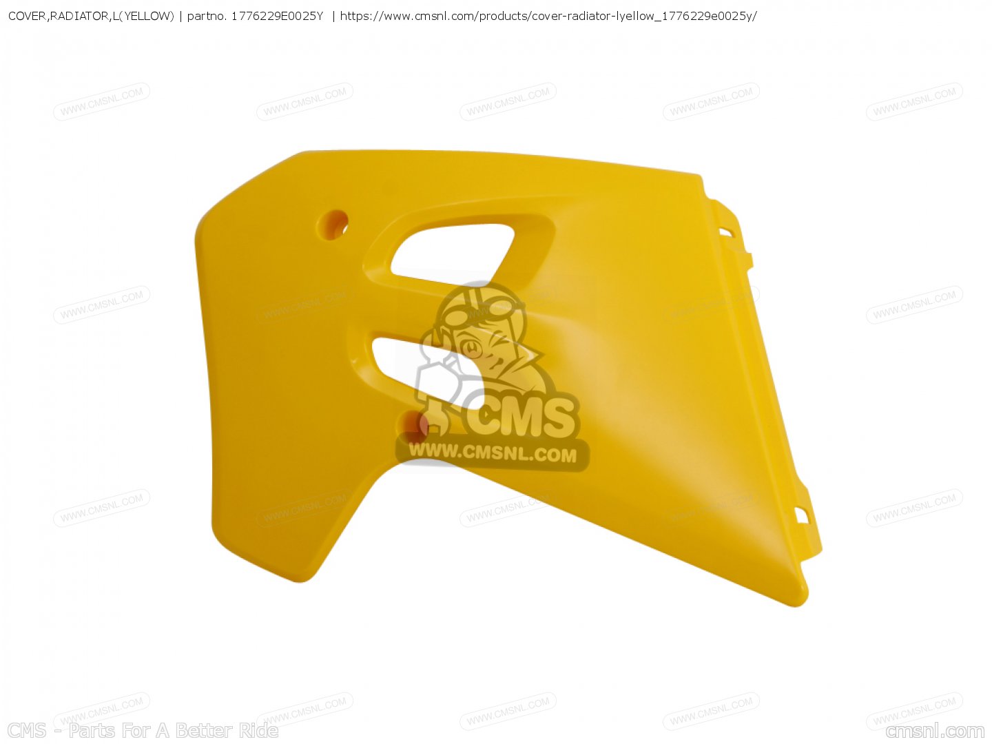 1776229E0025Y: COVER,RADIATOR,L(YELLOW) Suzuki - buy the 17762-29E00 ...