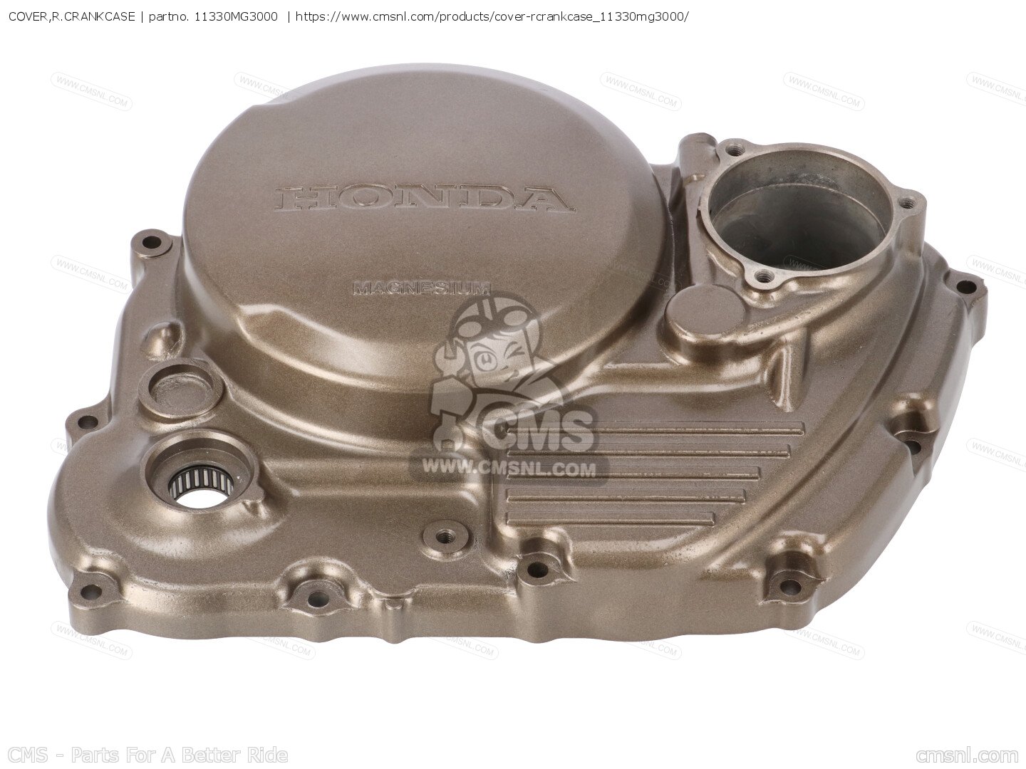 11330MG3000: COVER,R.CRANKCASE Honda - buy the 11330-MG3-000 at CMSNL