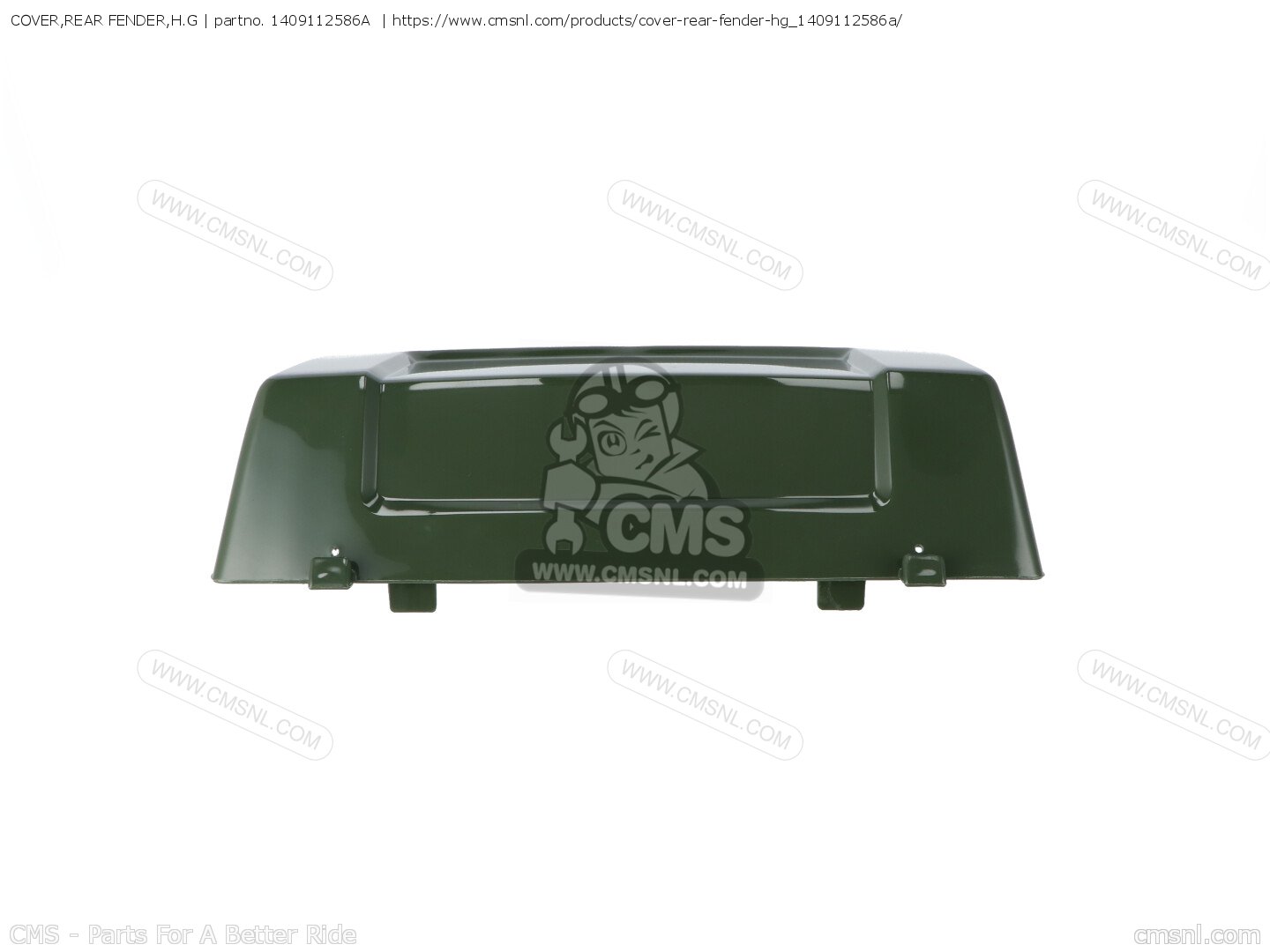 1409112586A: COVER,REAR FENDER,H.G Kawasaki - buy the 14091-1258-6A at ...