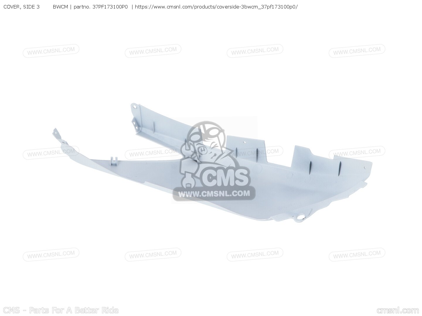 37PF173100P0: Cover, Side 3 Bwcm Yamaha - buy the 37P-F1731-00-P0 at CMSNL