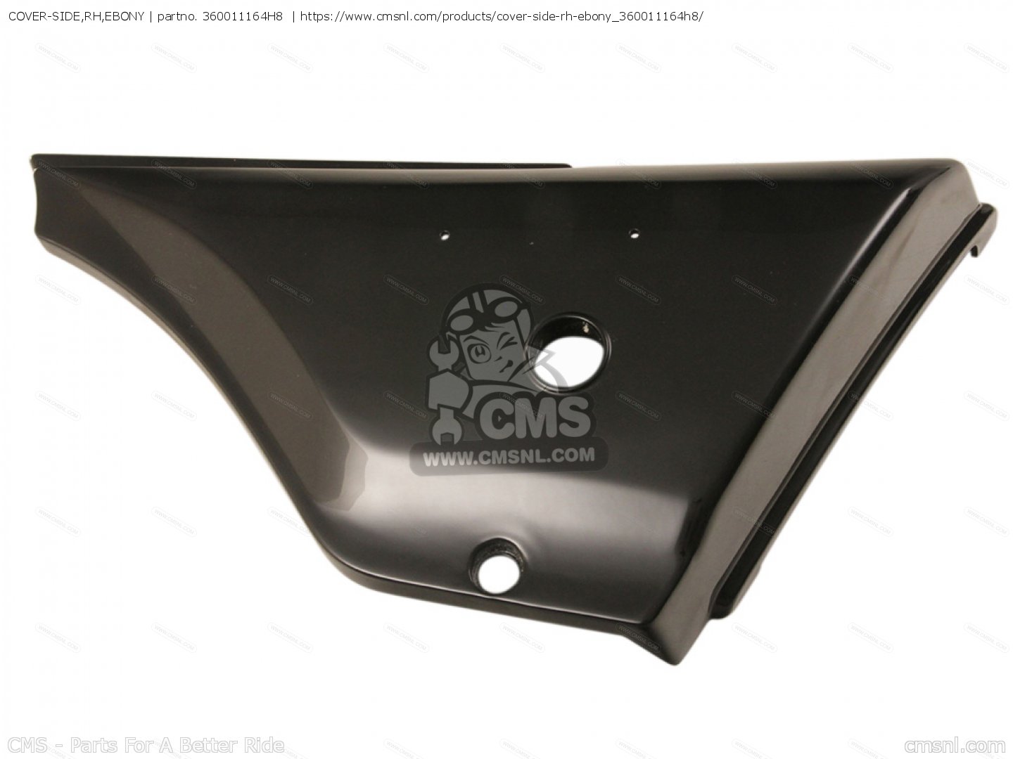 COVER-SIDE,RH,EBONY for Kawasaki - order at CMSNL