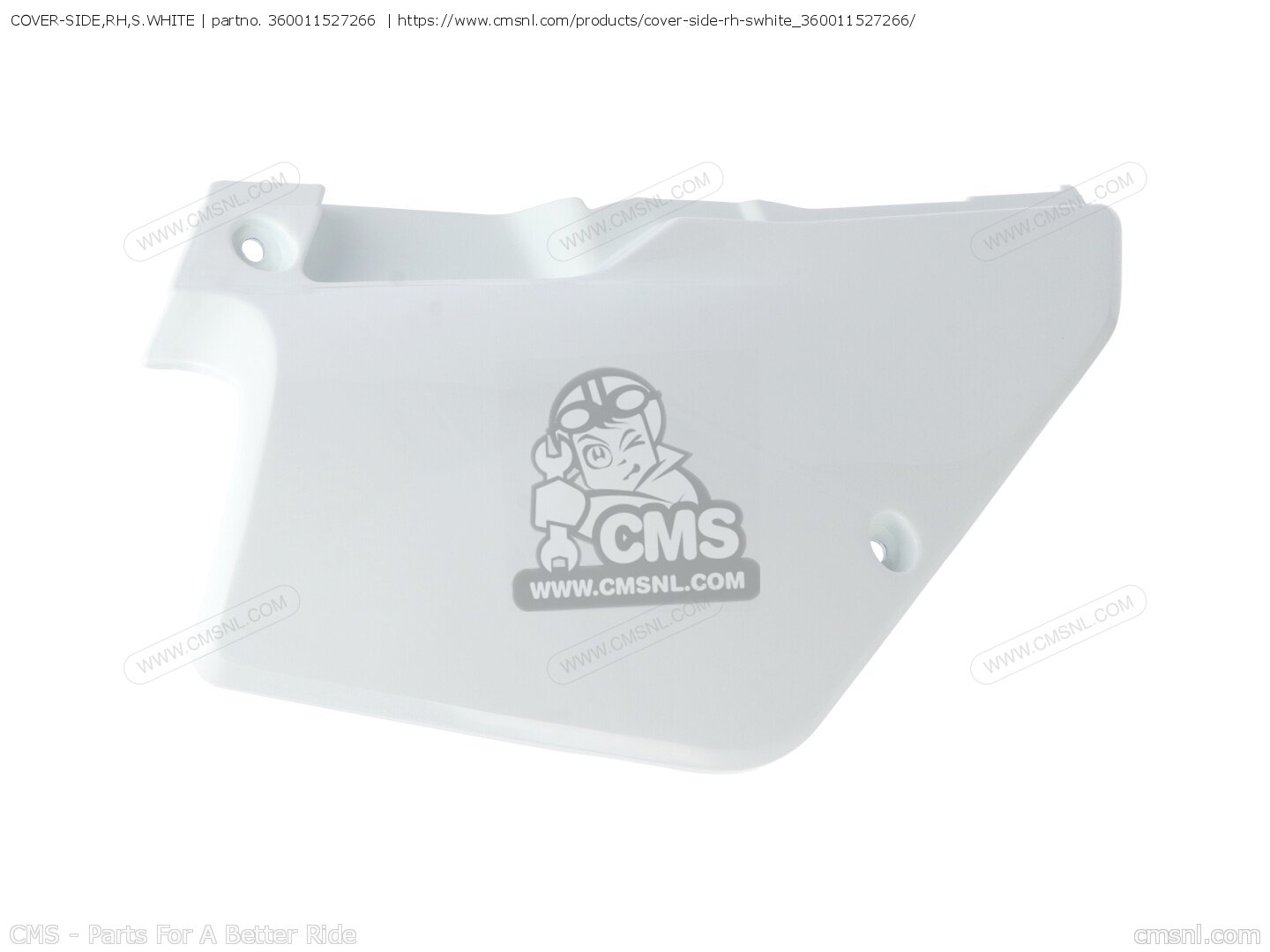 360011527266: COVER-SIDE,RH,S.WHITE Kawasaki - buy the 36001-1527-266 ...