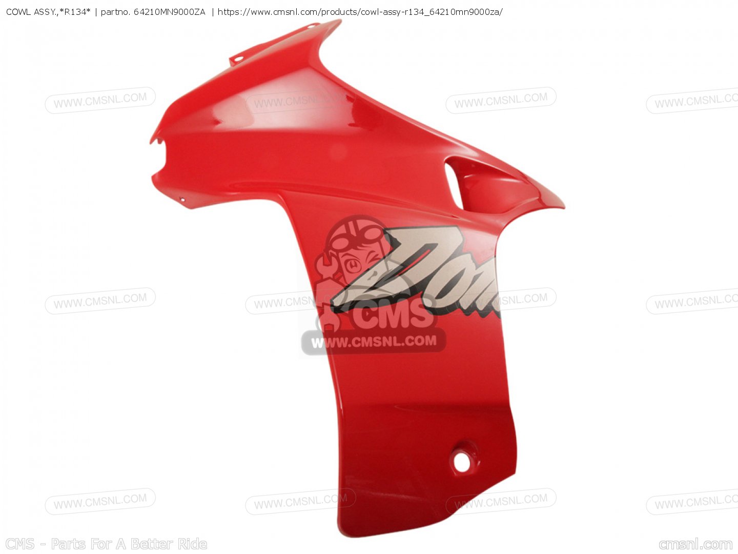 64210MN9000ZA: Cowl Assy.,*r134* Honda - buy the 64210-MN9-000ZA at CMSNL