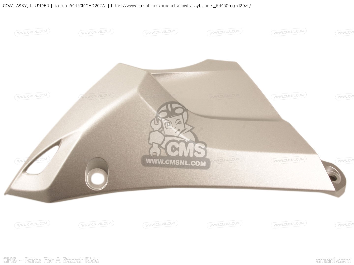 64450MGHD20ZA: COWL ASSY*NHA97M* Honda - buy the 64450-MGH-D20ZA at CMSNL