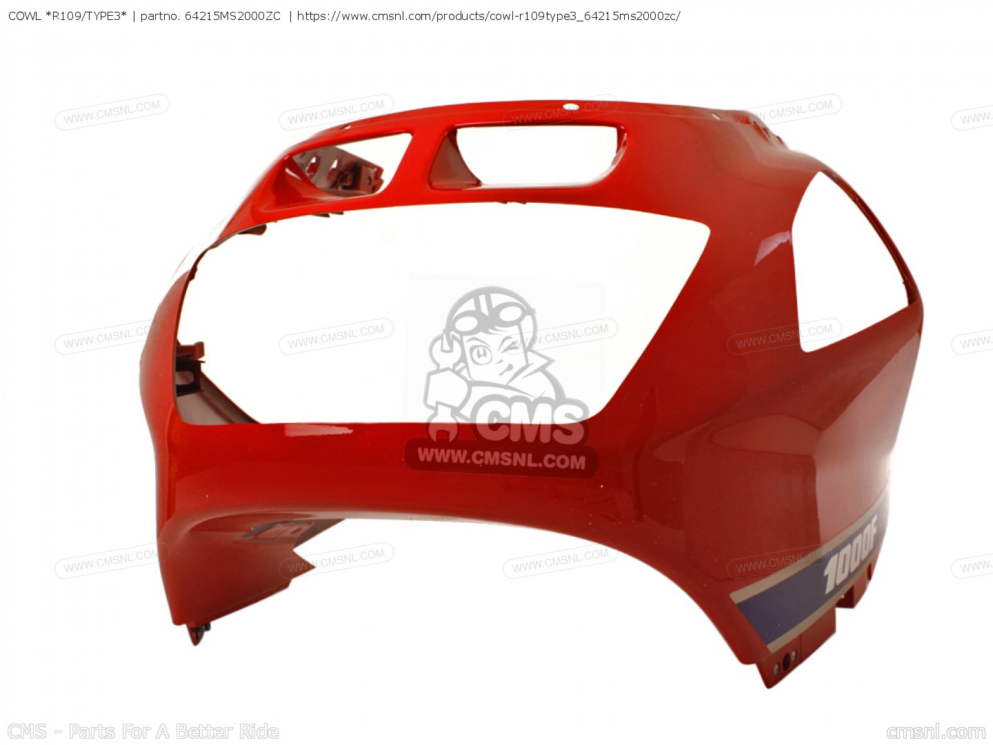 64215MS2000ZC: Cowl *r109/type3* Honda - buy the 64215-MS2-000ZC at CMSNL
