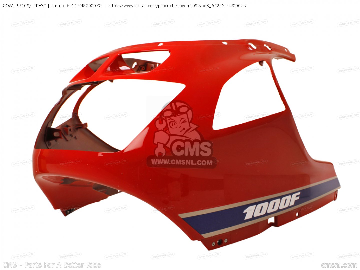 64215MS2000ZC: Cowl *r109/type3* Honda - buy the 64215-MS2-000ZC at CMSNL