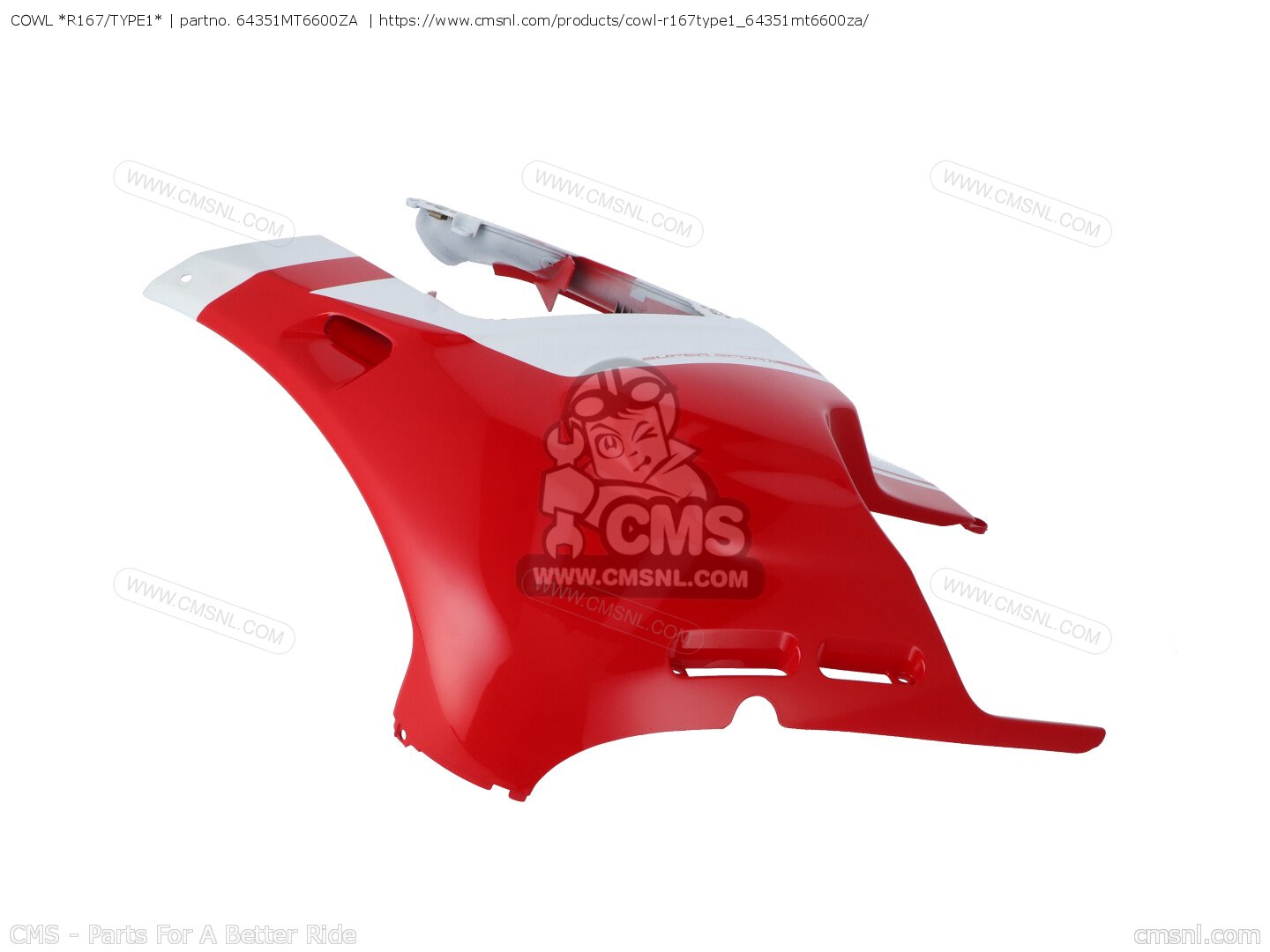 64351MT6600ZA: COWL *R167/TYPE1* Honda - buy the 64351-MT6-600ZA at CMSNL