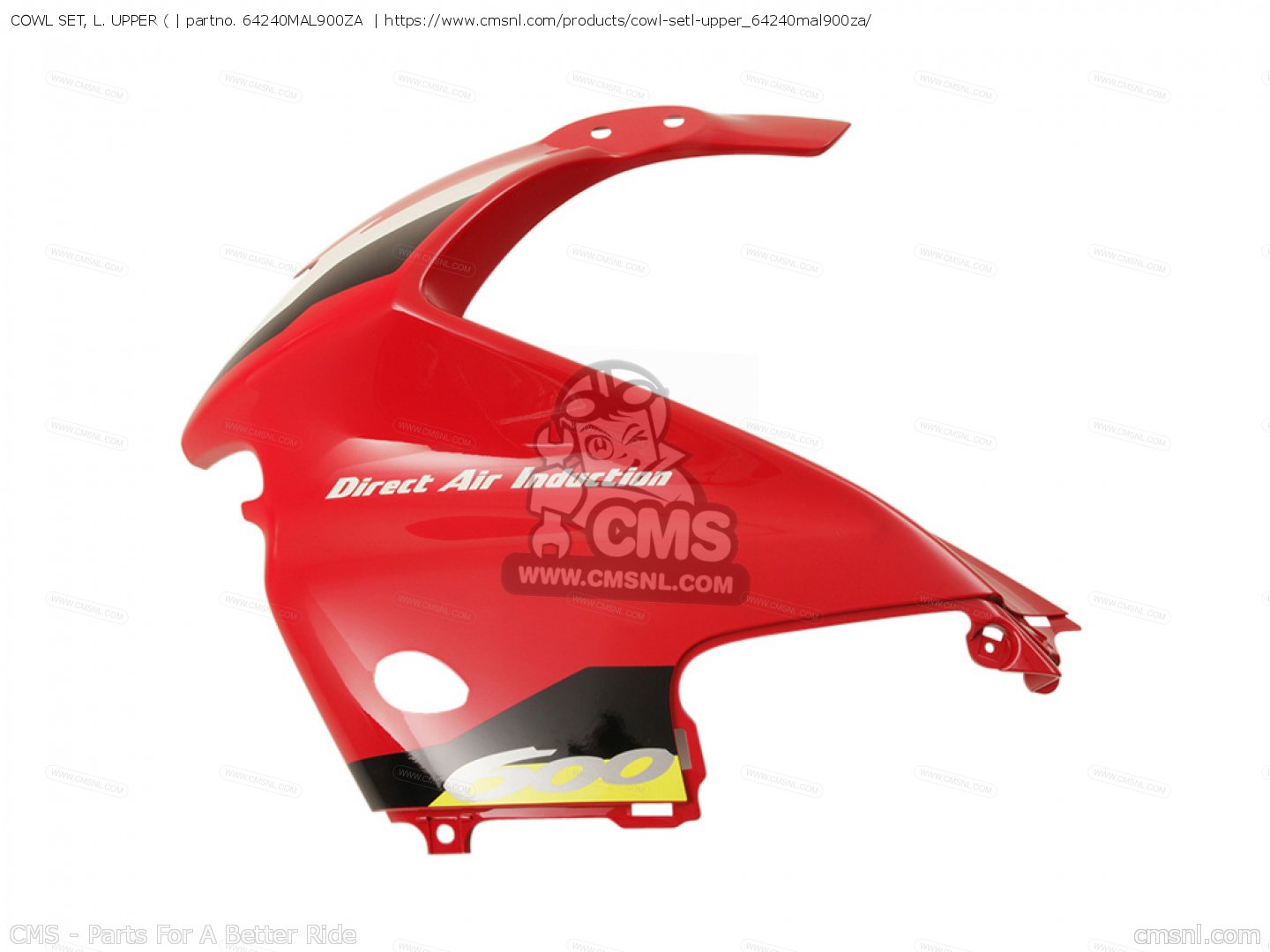 64240MAL900ZA: COWL SET, L. UPPER ( Honda - buy the 64240-MAL-900ZA at ...