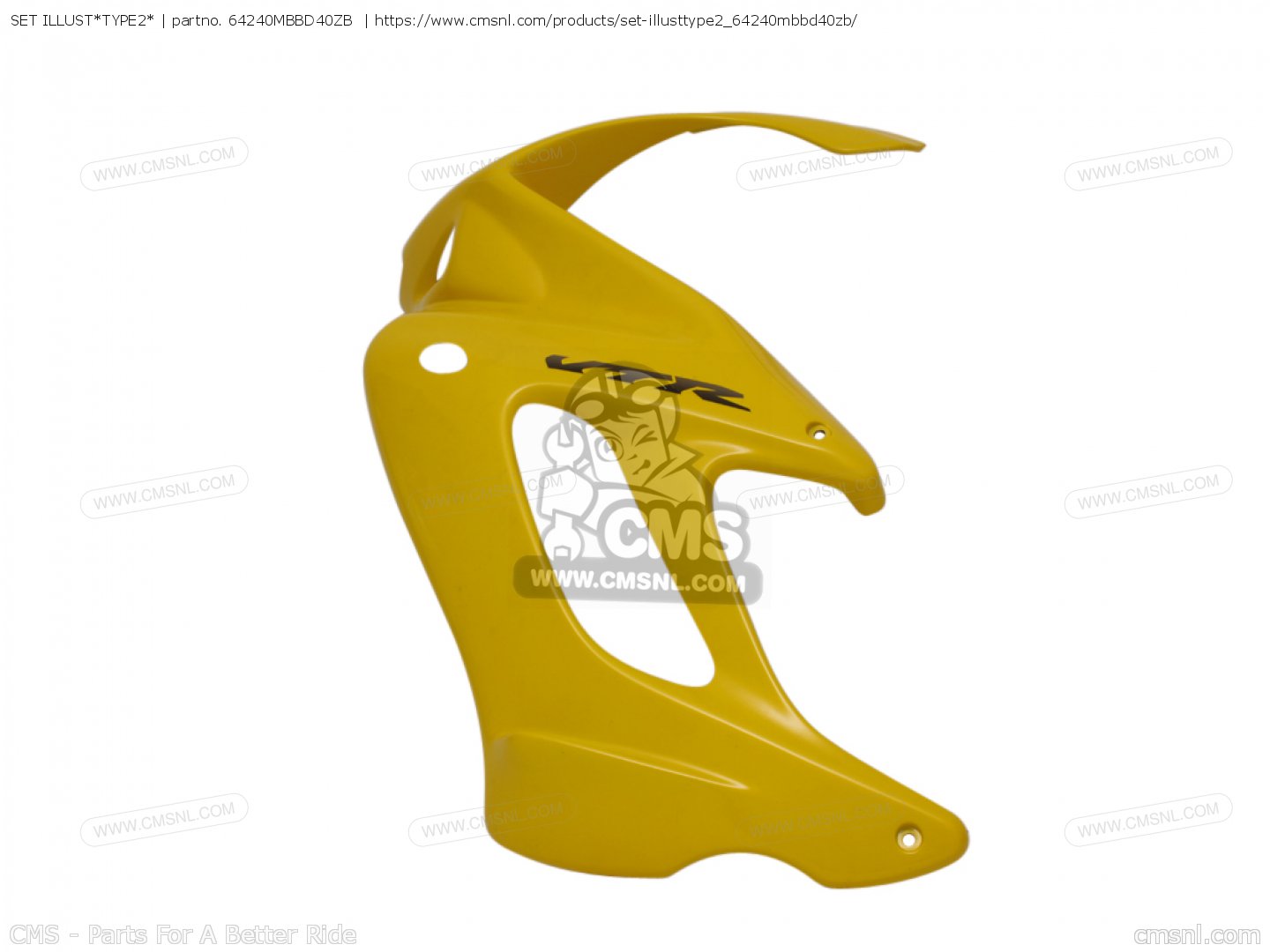 64240MBBD40ZB: Cowl Set, L. Fr. (wl Honda - buy the 64240-MBB-D40ZB at ...