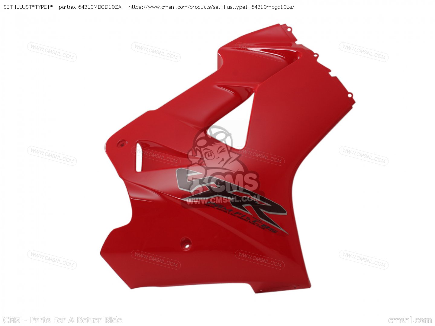 64310MBGD10ZA: Cowl Set, R. Side (w Honda - buy the 64310-MBG-D10ZA at ...