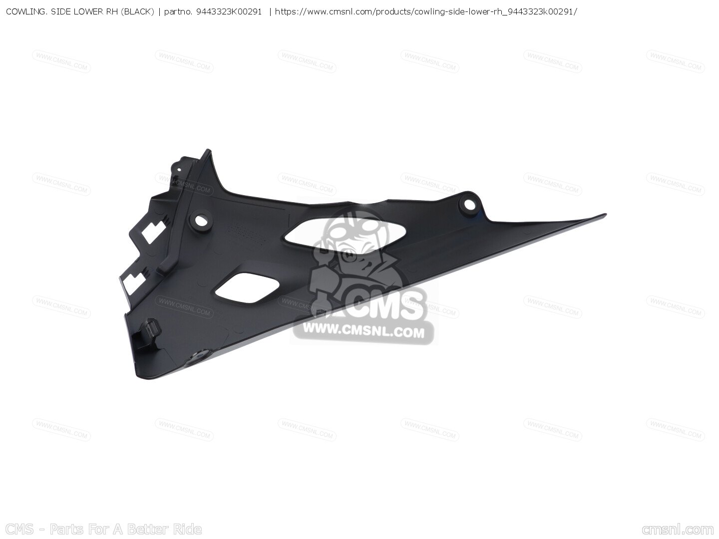 COWLING. SIDE LOWER RH (BLACK) for Suzuki - order at CMSNL