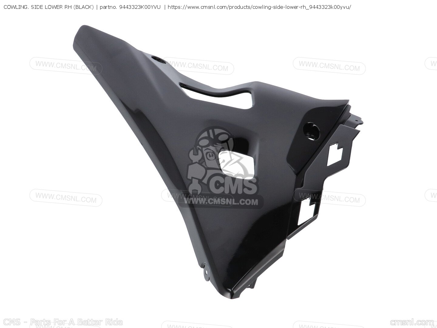 COWLING. SIDE LOWER RH (BLACK) for Suzuki - order at CMSNL