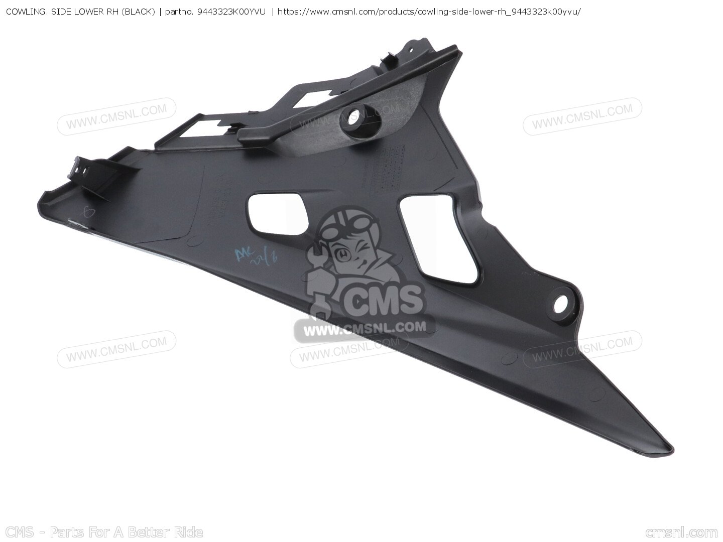 COWLING. SIDE LOWER RH (BLACK) for Suzuki - order at CMSNL