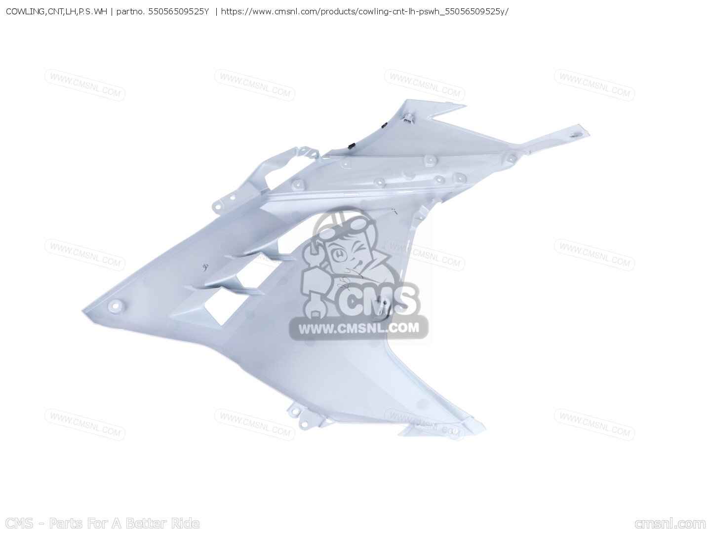 55056509525Y: COWLING,CNT,LH,P.S.WH Kawasaki - buy the 55056-5095-25Y ...