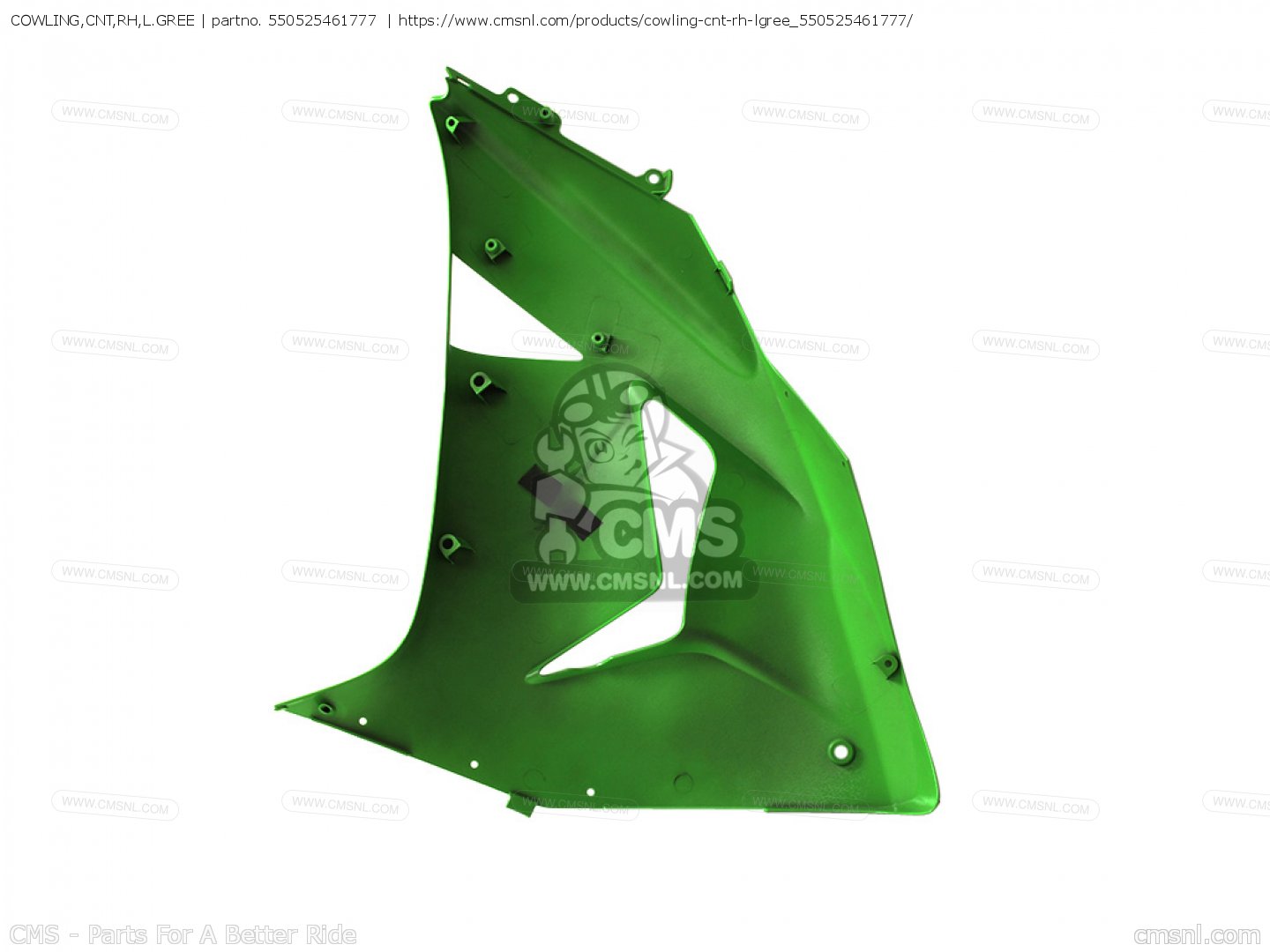 550525461777: Cowling,cnt,rh,l.gree Kawasaki - buy the 55052-5461-777 ...