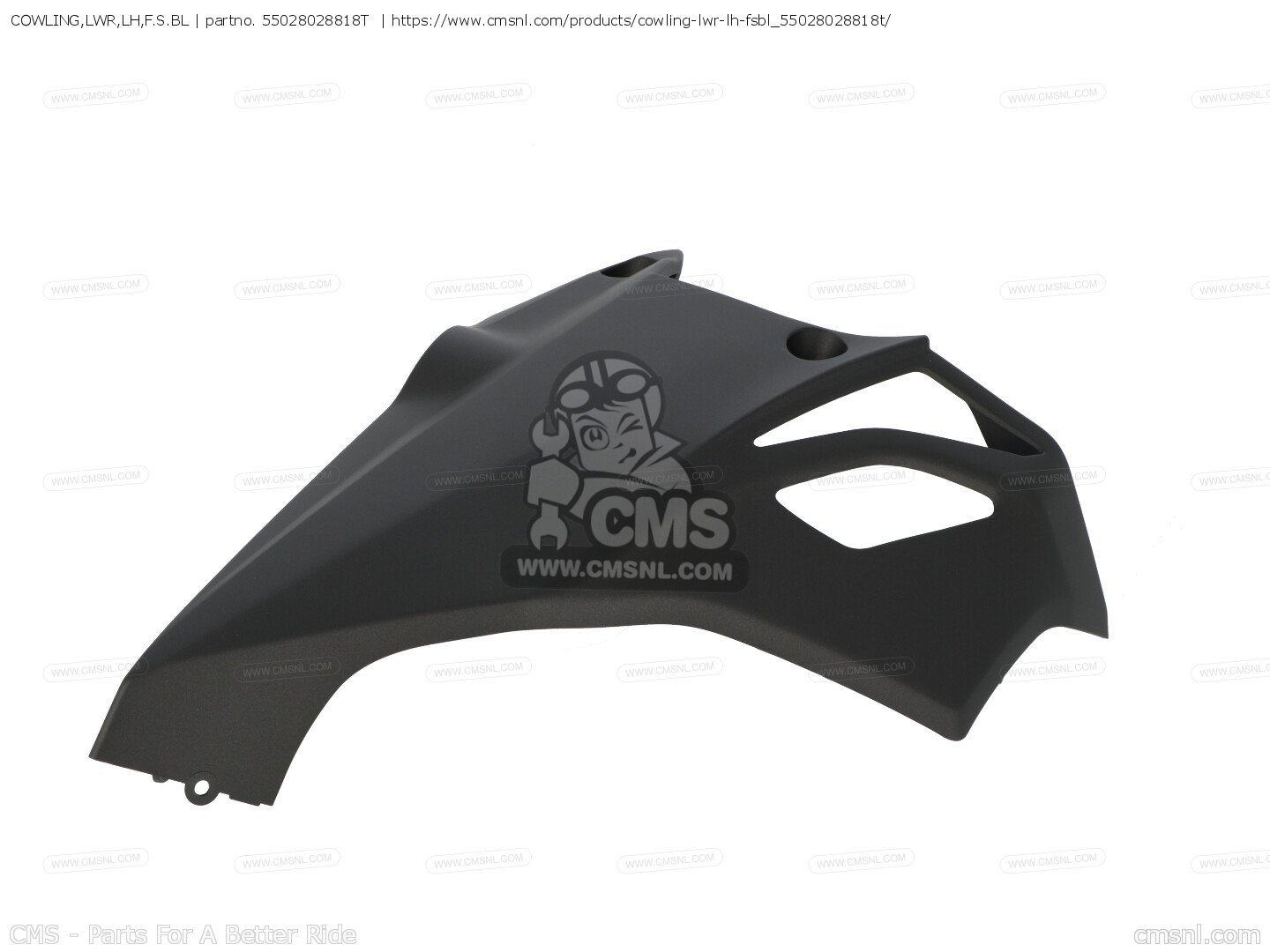 55028028818T: Cowling,lwr,lh,f.s.bl Kawasaki - buy the 55028-0288-18T ...
