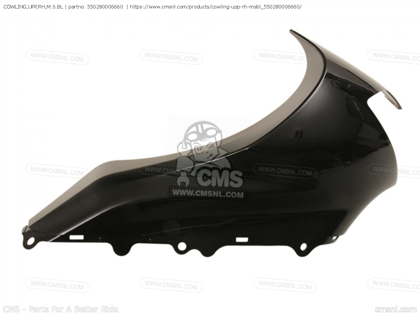 550280006660: COWLING,UPP,RH,M.S.BL Kawasaki - buy the 55028-0006-660 ...