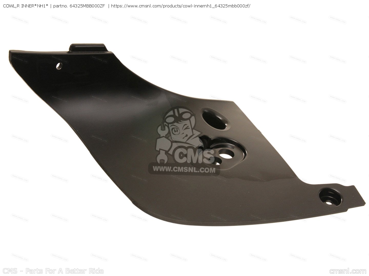 64325MBB000ZF: COWL,R INNER*NH1* Honda - buy the 64325-MBB-000ZF at CMSNL