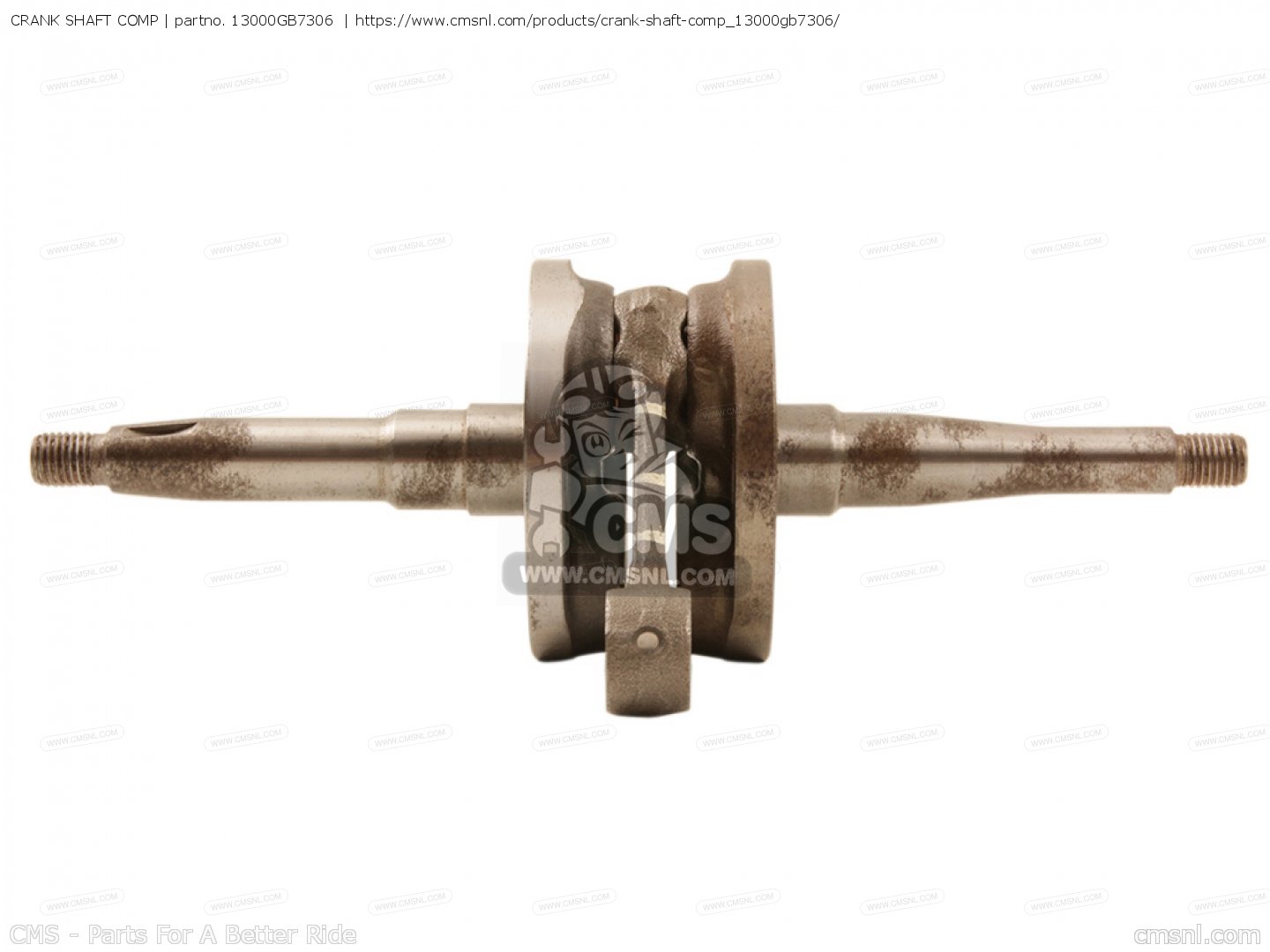 13000GB7306: Crank Shaft Comp Honda - buy the 13000-GB7-306 at CMSNL