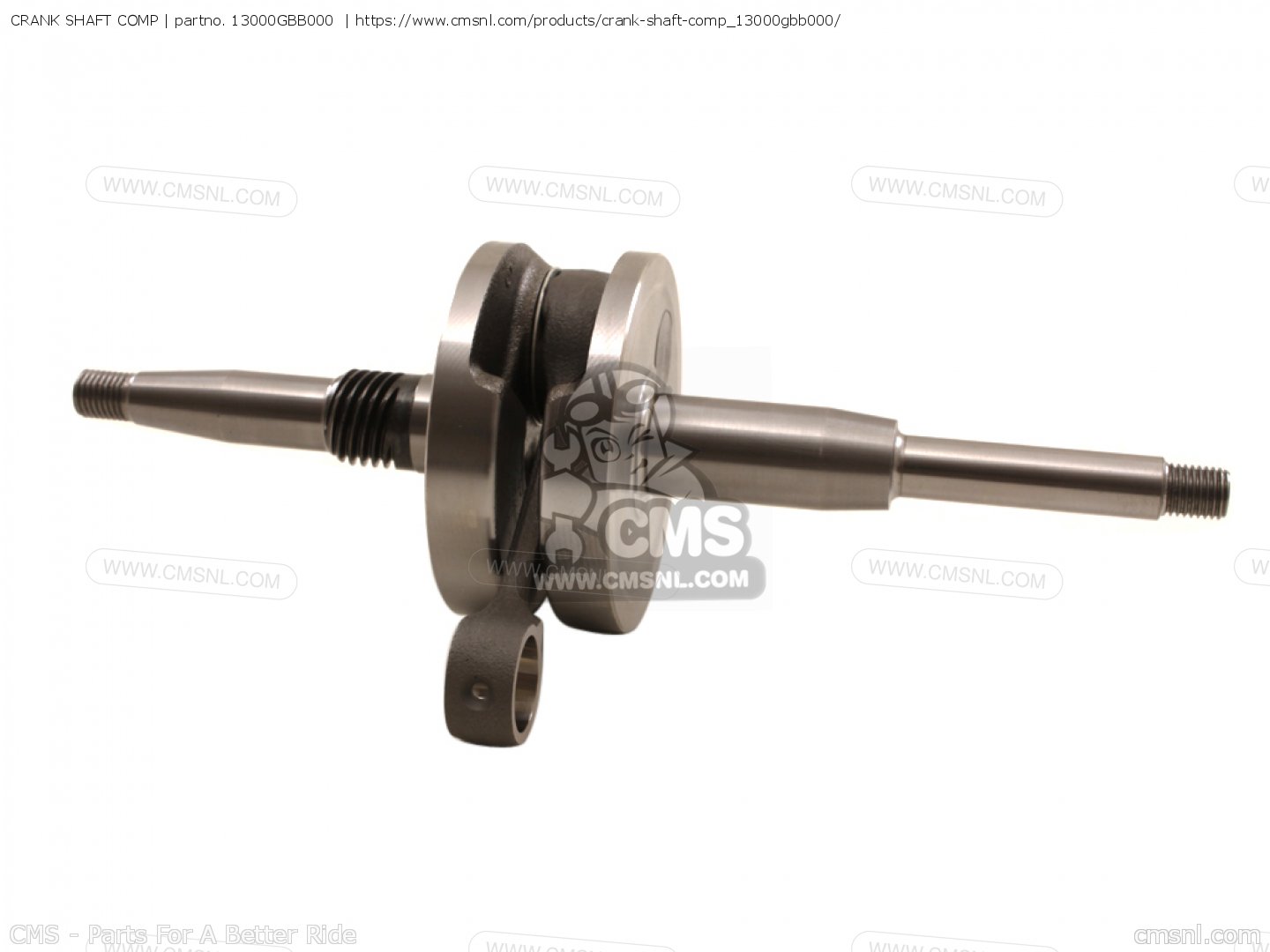 13000GBB000: CRANK SHAFT COMP Honda - buy the 13000-GBB-000 at CMSNL