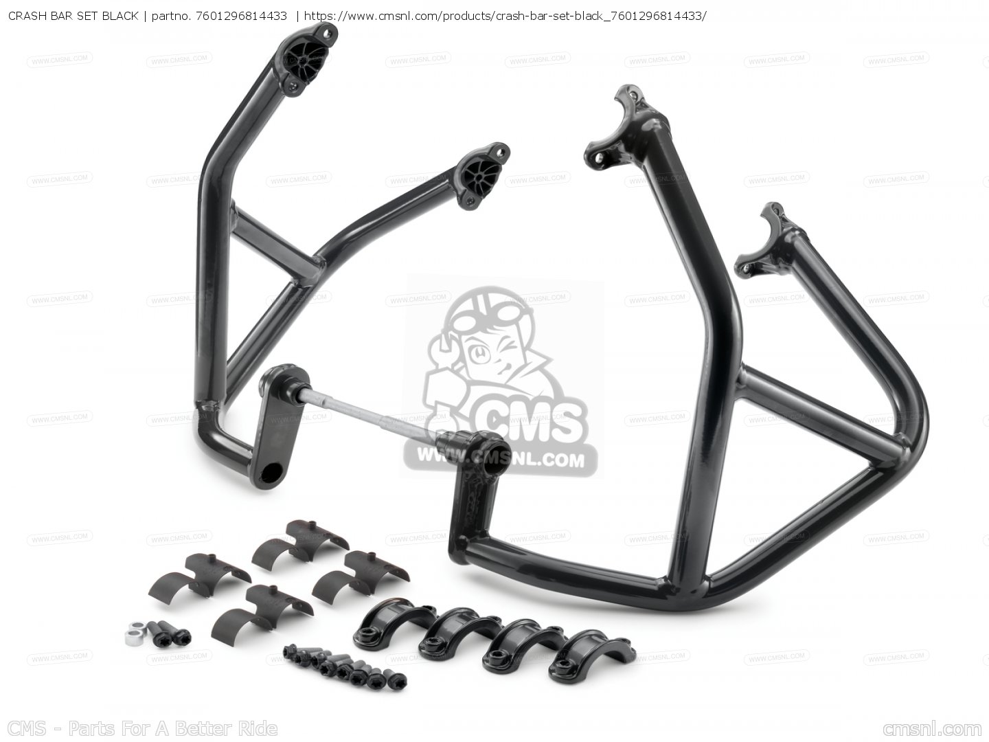 7601296814433: CRASH BAR SET BLACK KTM - buy the 7601296814433 at CMSNL