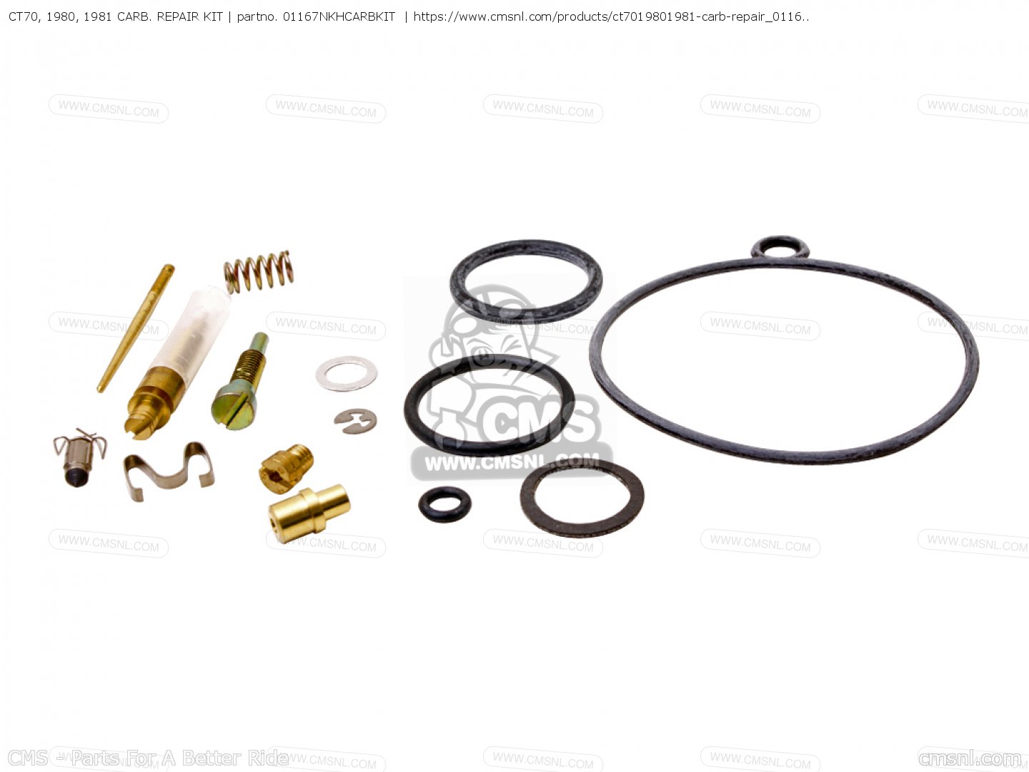 01167NKHCARBKIT: CT70, 1980, 1981 CARB. REPAIR KIT Honda - buy the ...