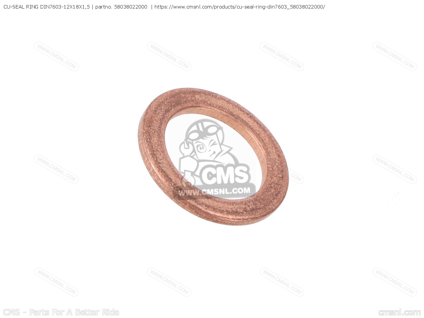 58038022000: CU-SEAL RING DIN7603-12X18X1,5 KTM - buy the 58038022000 ...