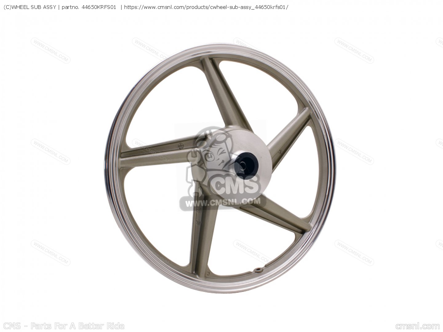44650KRFS01: (c)wheel Sub Assy Honda - buy the 44650-KRF-S01 at CMSNL